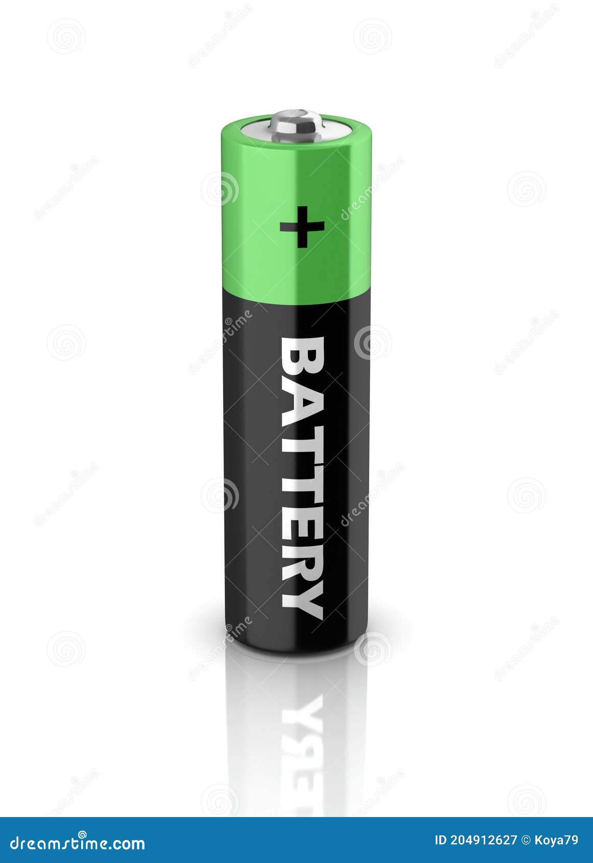 Battery Isolated on White Background Stock Illustration - Illustration ...