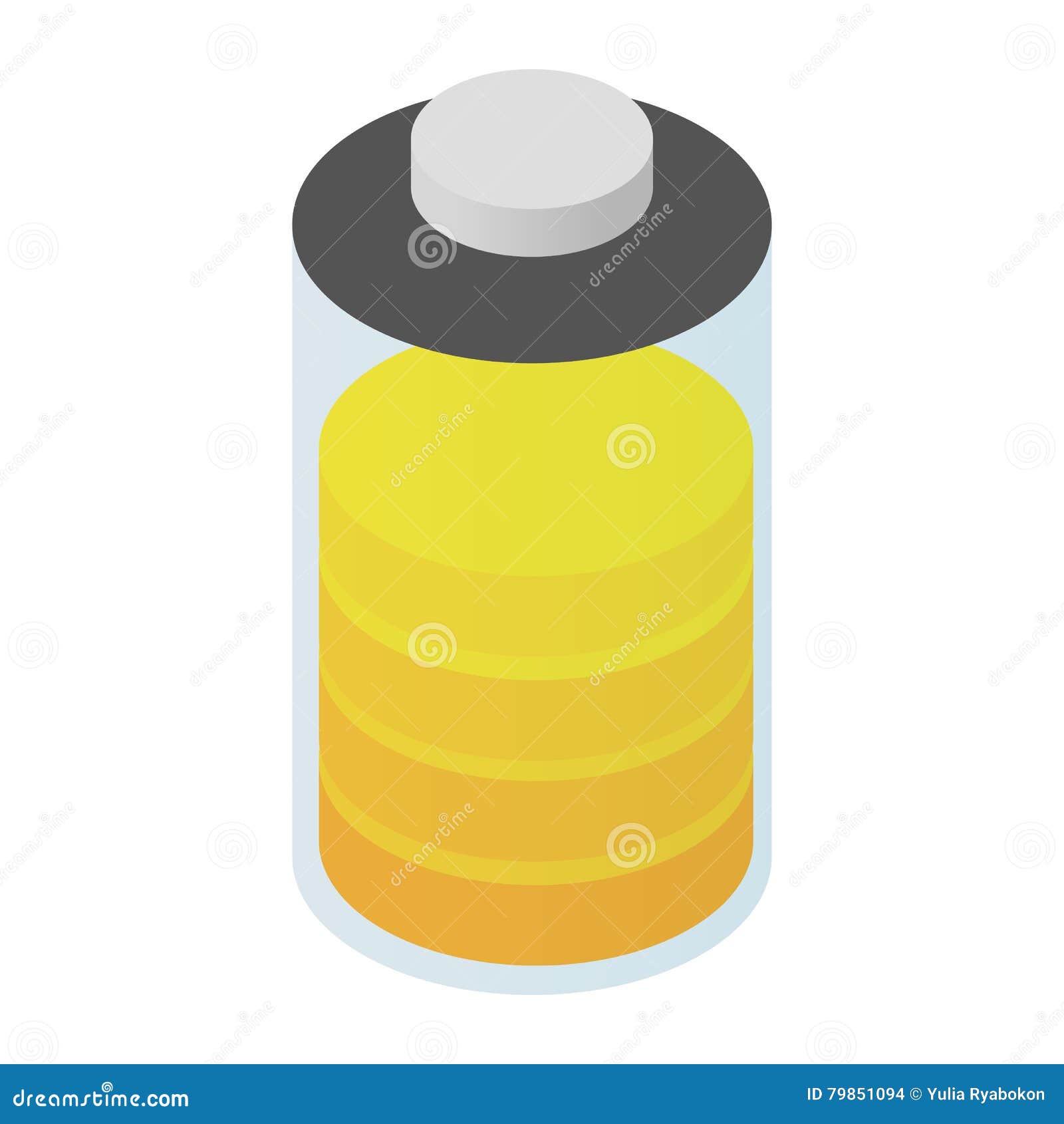 Battery isometric 3d icon stock vector. Illustration of charger - 79851094