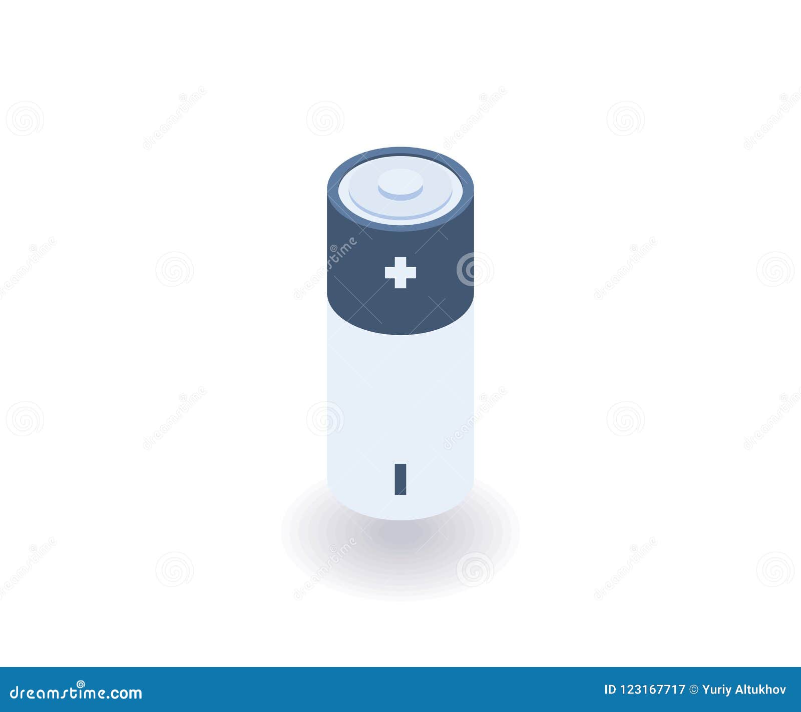 Battery Isometric Icon. Vector 3D Illustration for Web Design Stock ...