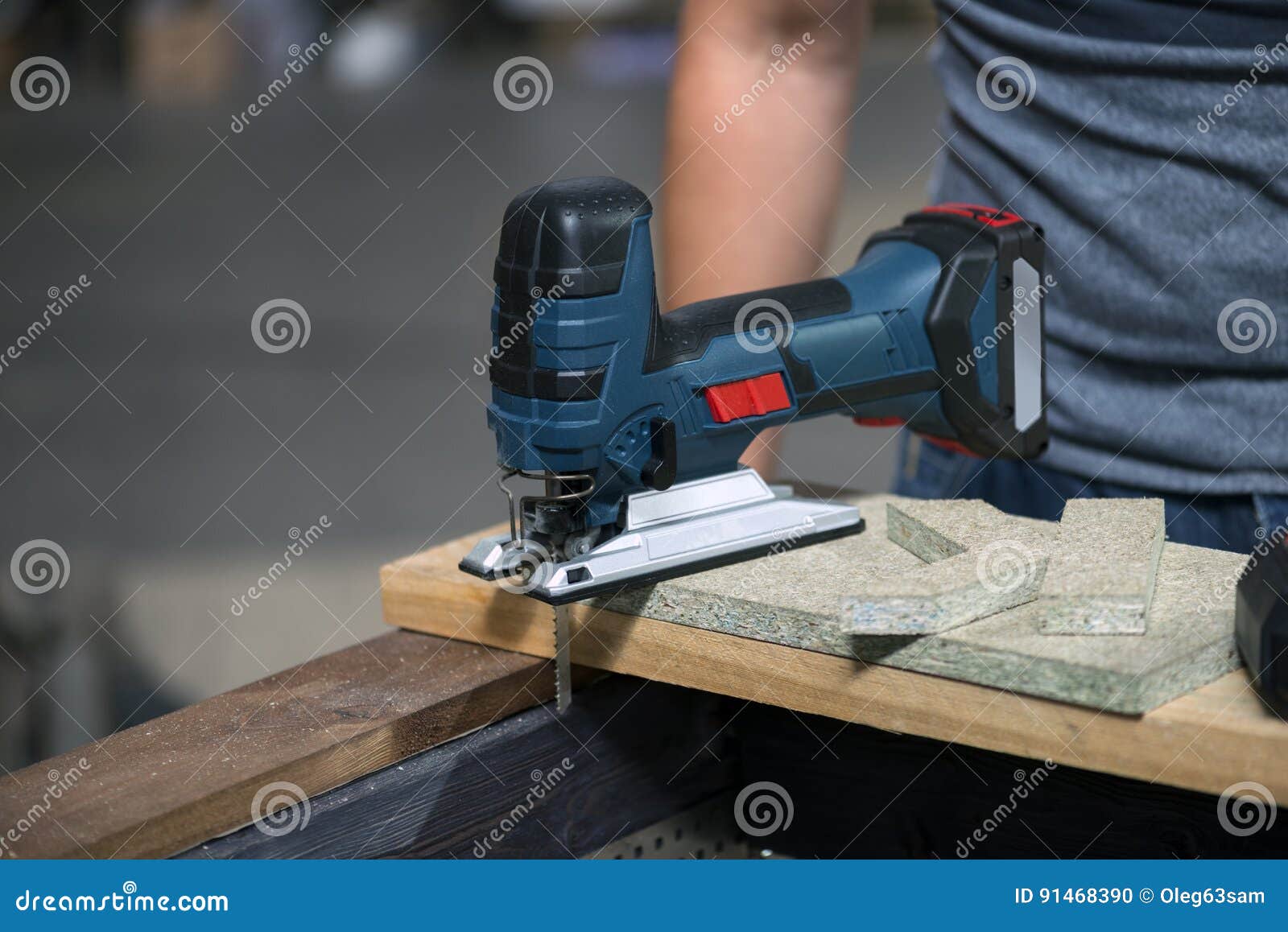 The battery jig saw stock photo. Image of tool, power - 91468390