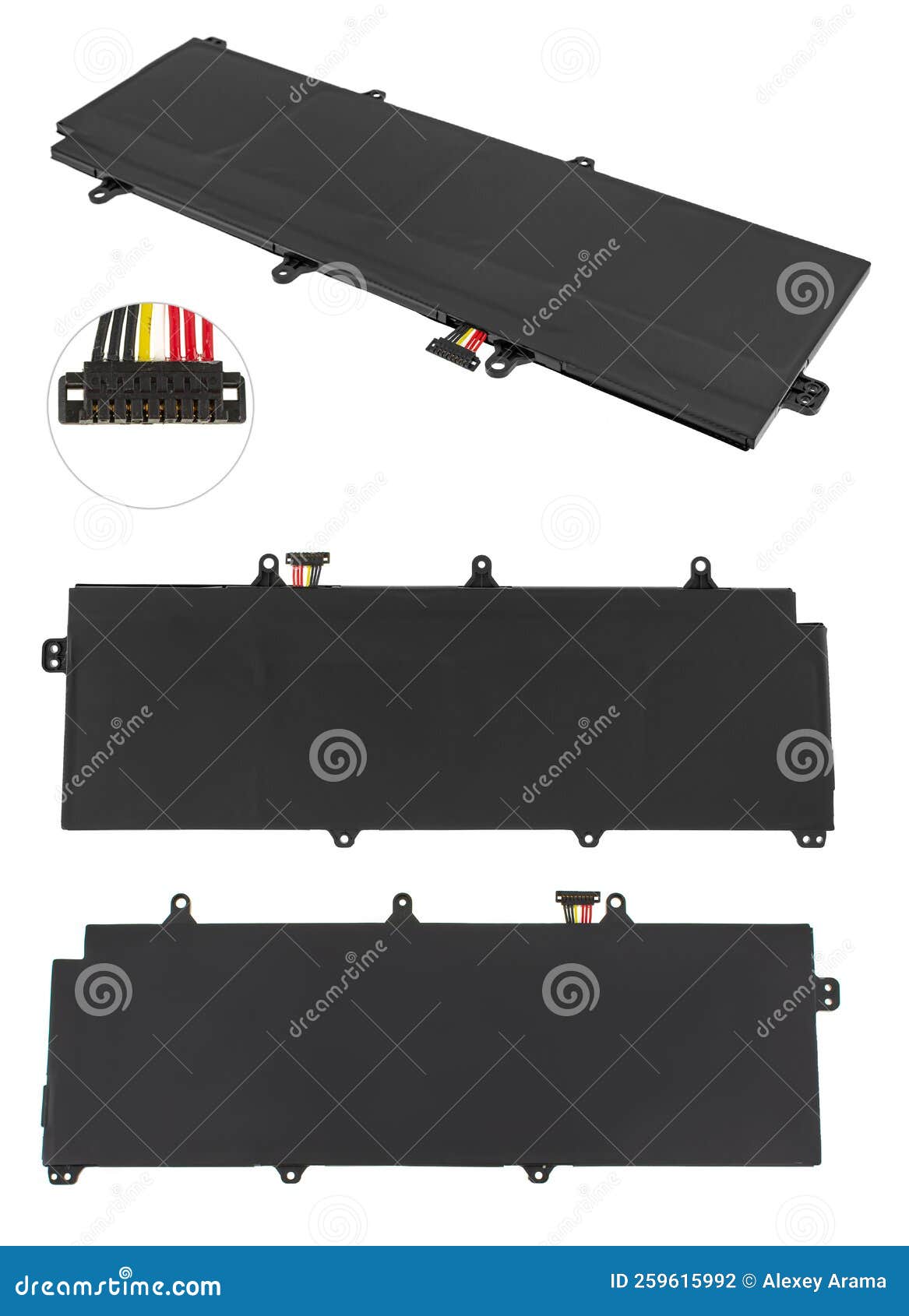 Battery for a Laptop, a Spare Part for a Computer, on a White ...