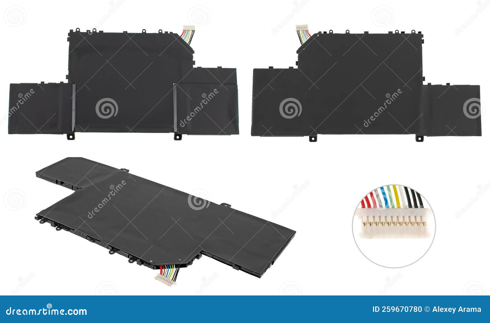 Battery for a Laptop, a Spare Part for a Computer, on a White ...