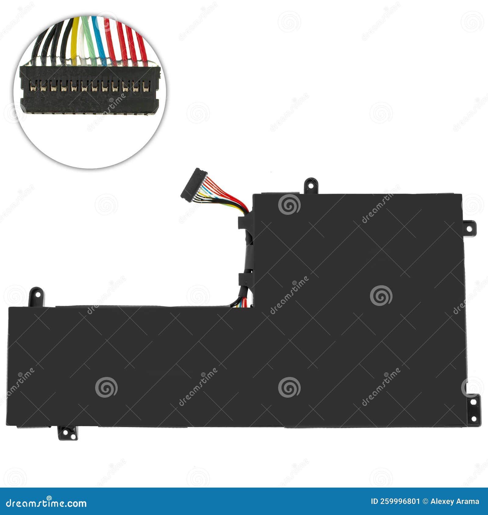 Battery for a Laptop, a Spare Part for a Computer, on a White ...