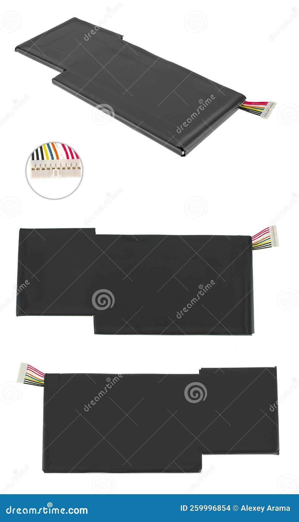 Battery for a Laptop, a Spare Part for a Computer, on a White ...