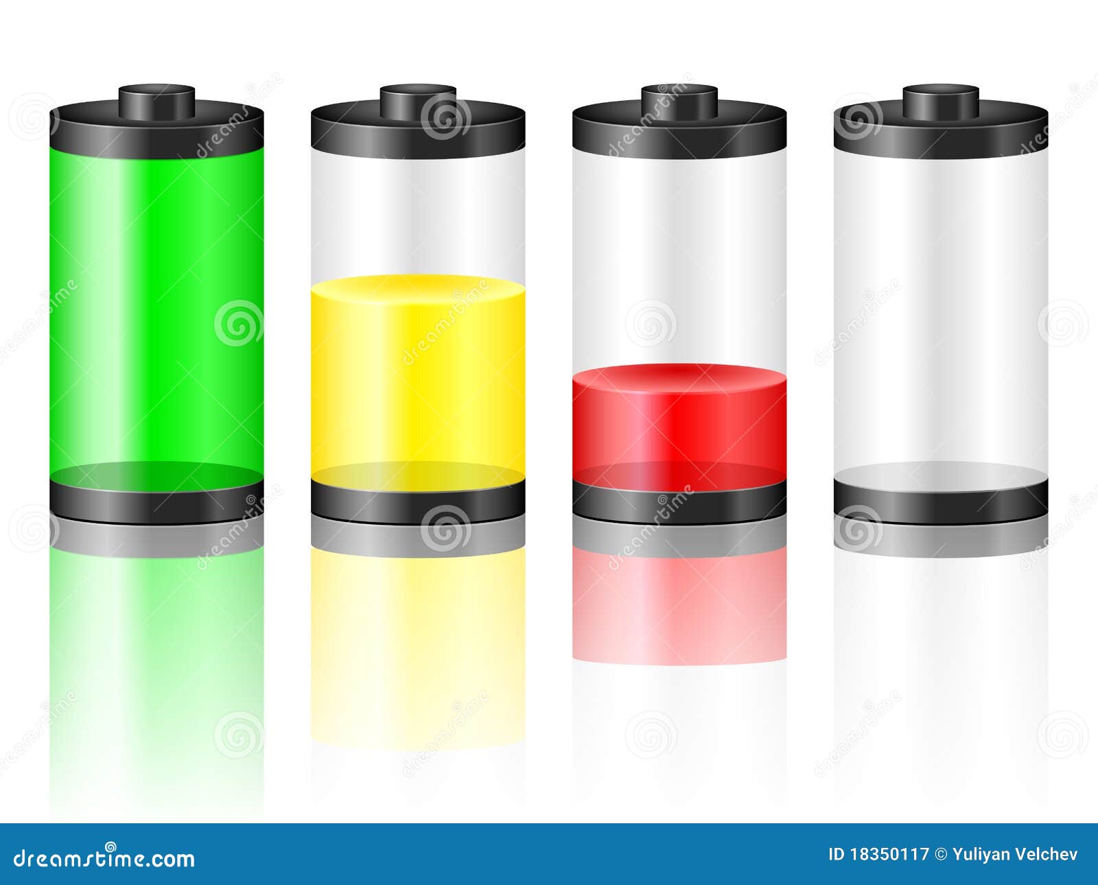 Battery level stock vector. Illustration of white, sign - 18350117