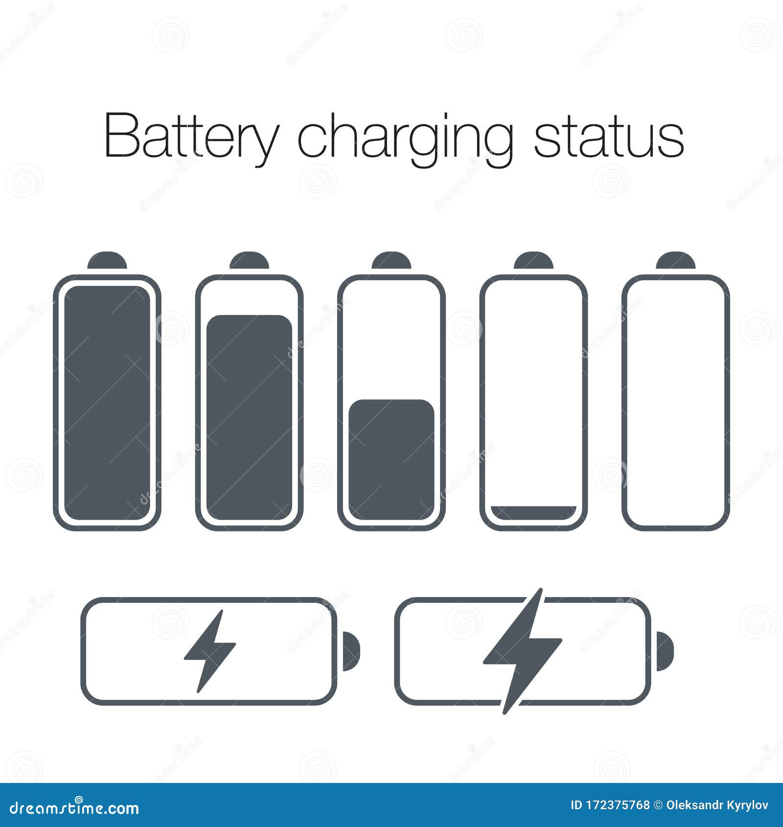 Battery Level Charging Status Stock Illustration - Illustration of ...