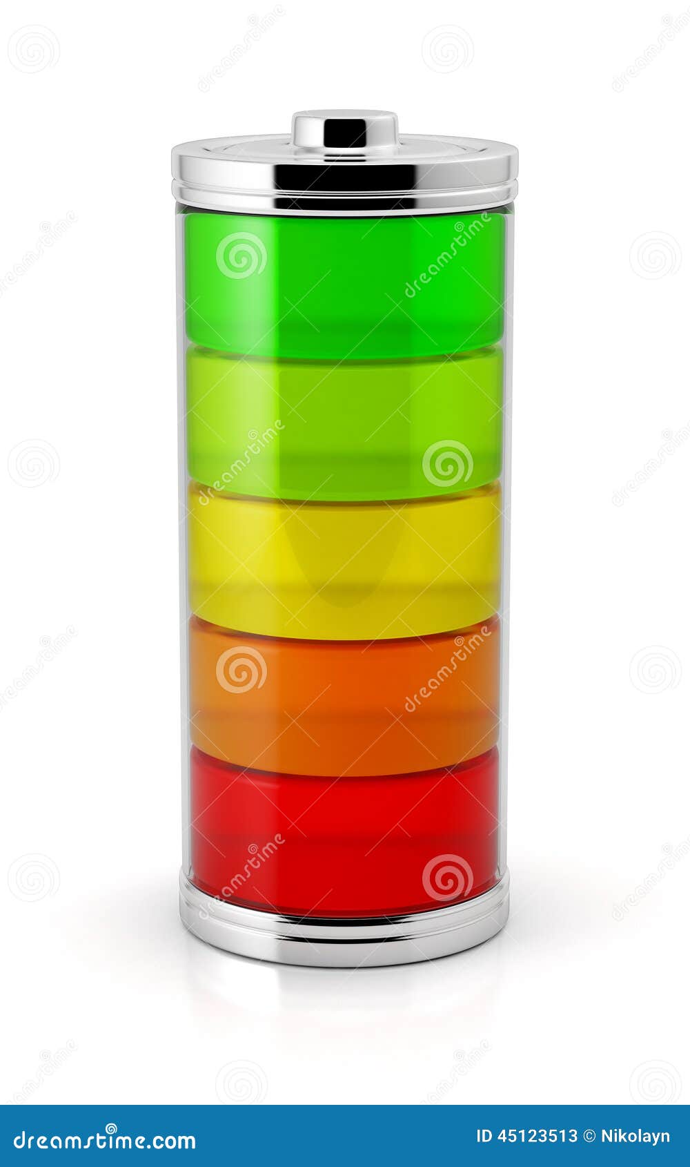 Battery level stock illustration. Illustration of cylinder - 45123513