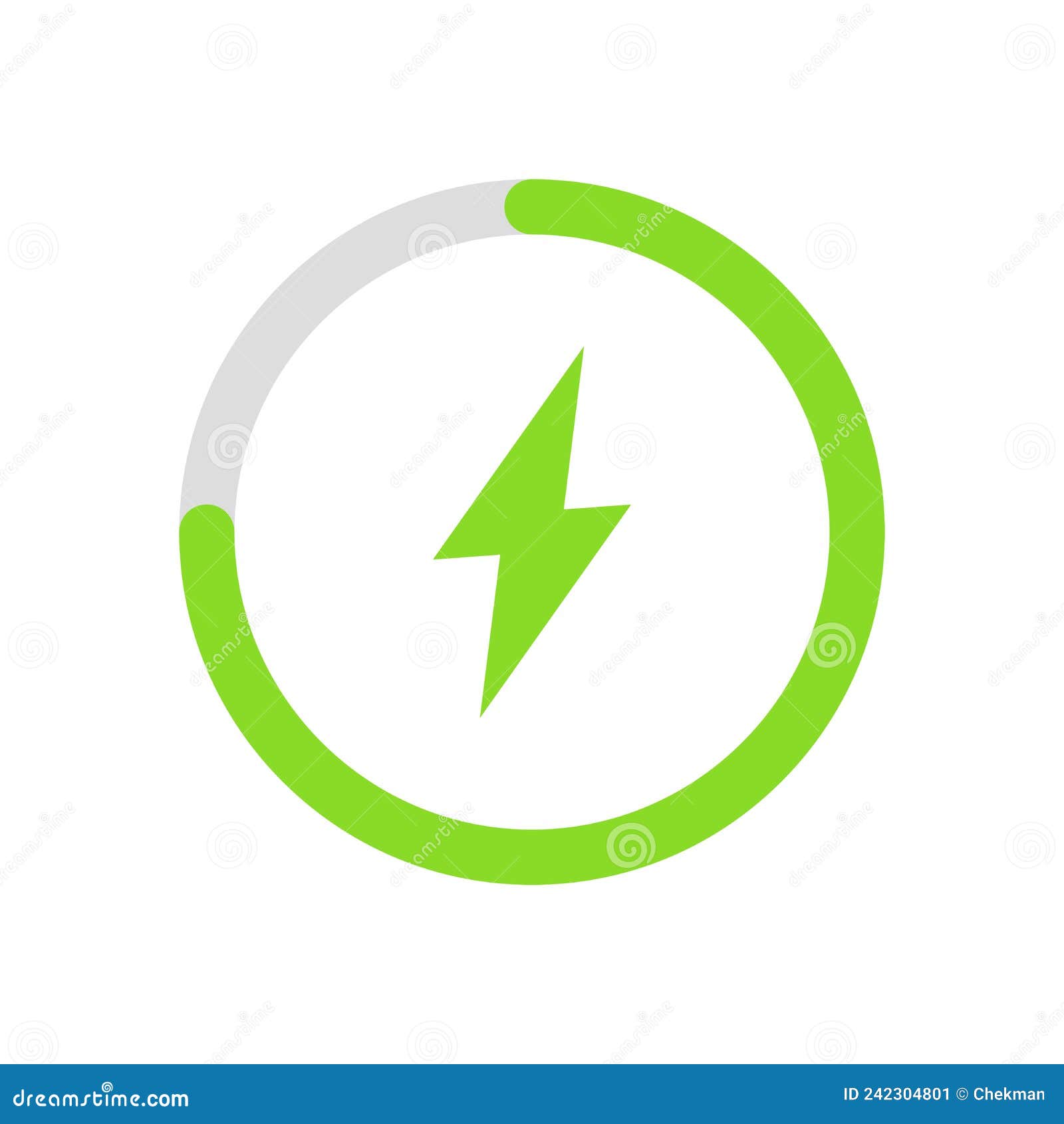 Battery Level Icon. Lightning Energy Symbol Stock Vector - Illustration ...