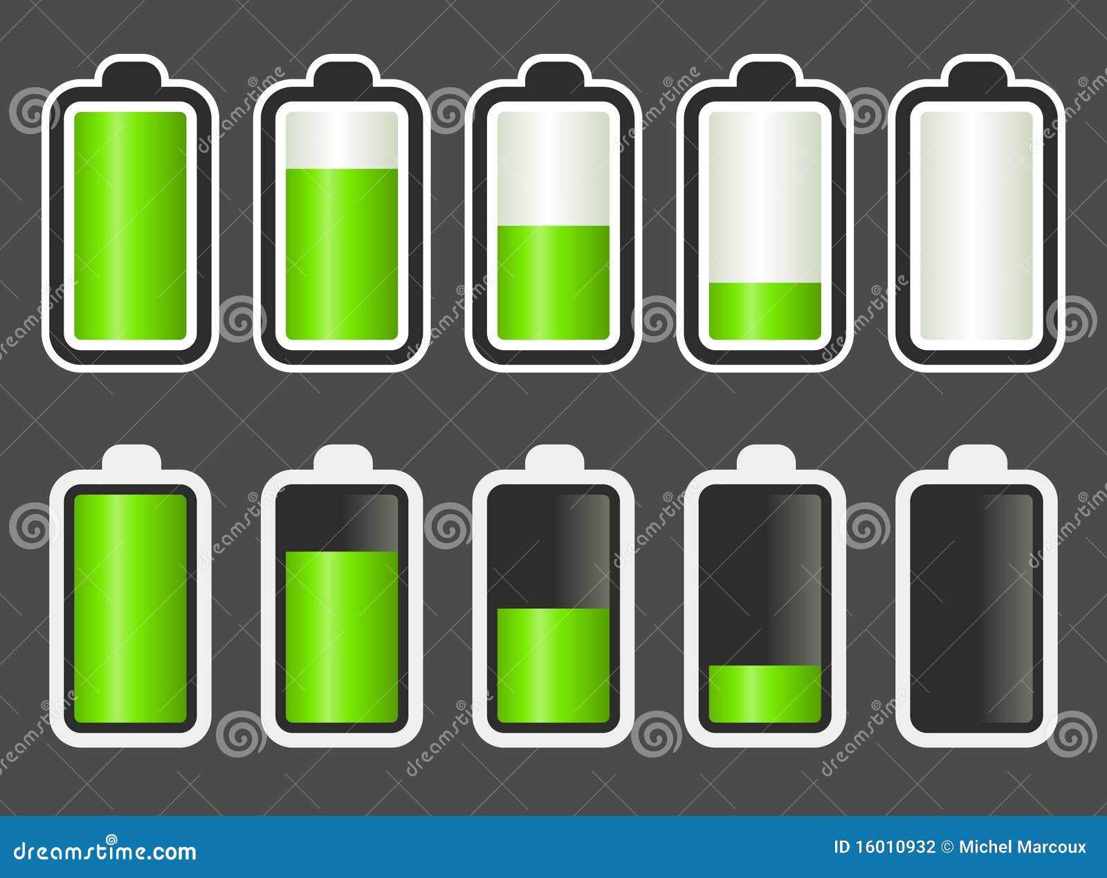Battery Level indicator stock vector. Illustration of component - 16010932