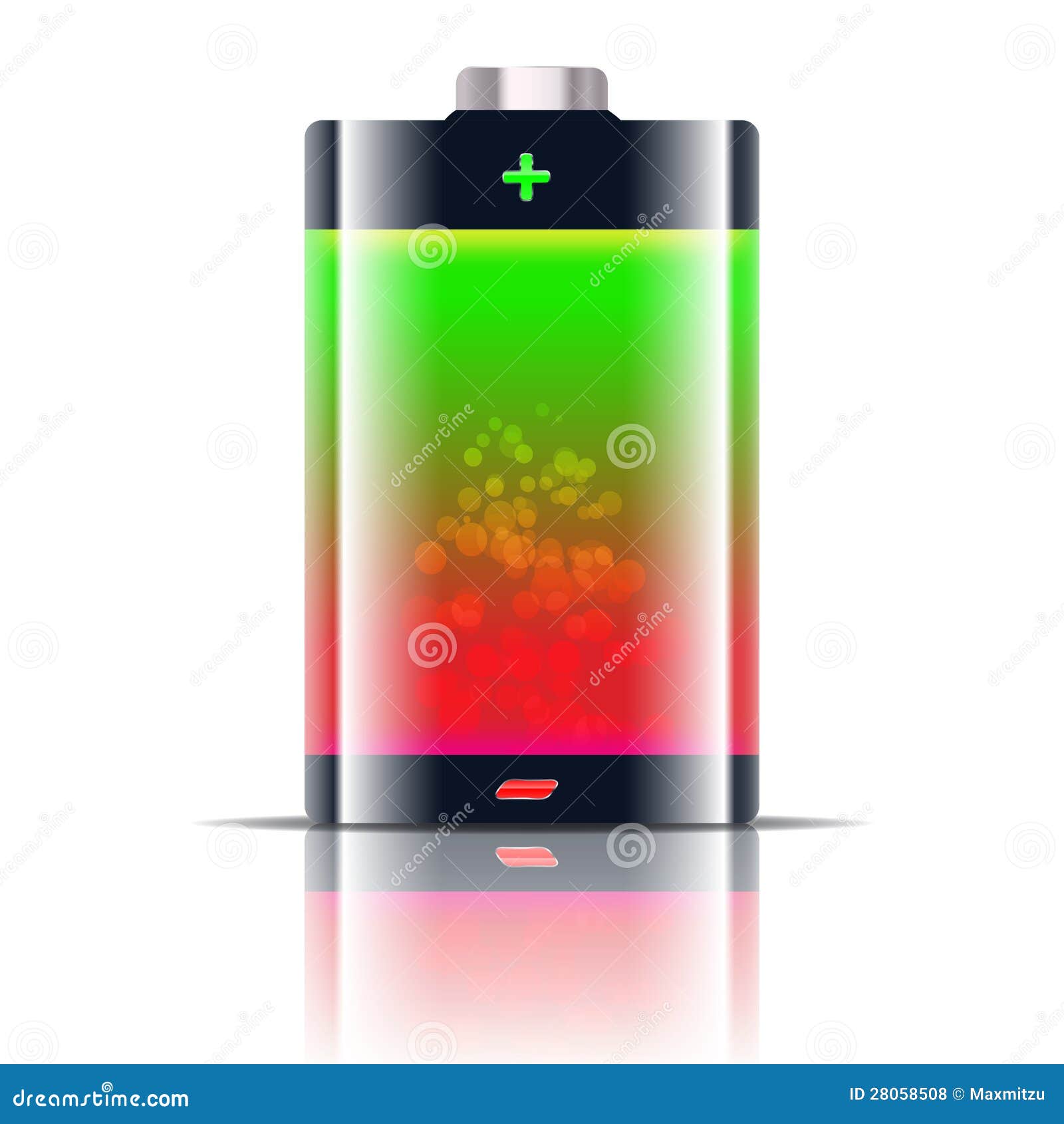 Battery level indicator stock illustration. Illustration of collection ...