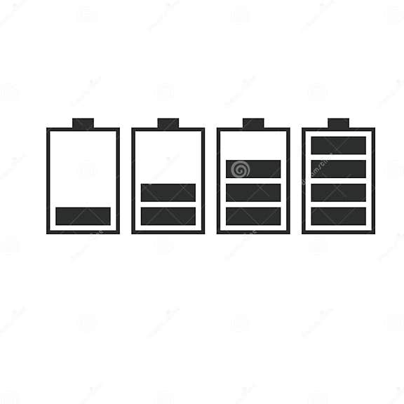 Battery Level Indicator Icon Vector Concept Design Template Stock ...
