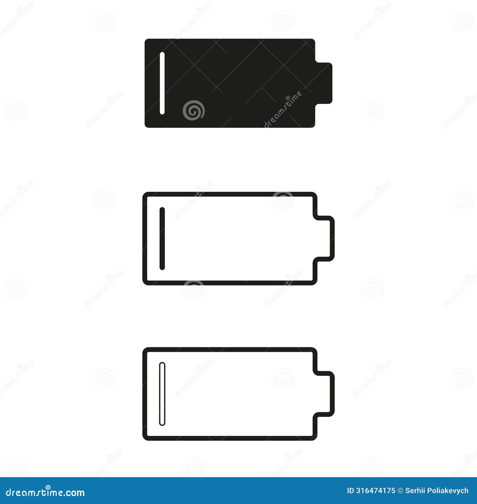 Battery Level Indicators. Charge Status Vector Icons. Power Energy ...