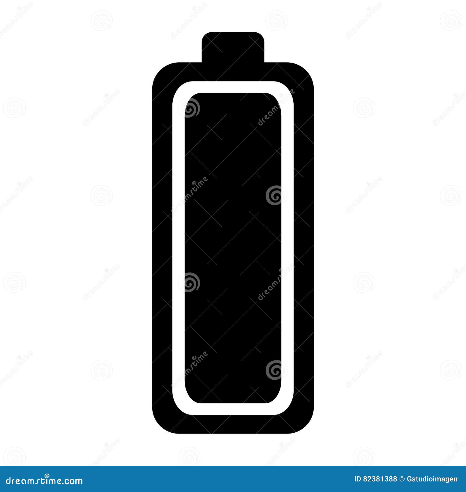 Battery Level Isolated Icon Stock Illustration - Illustration of symbol ...