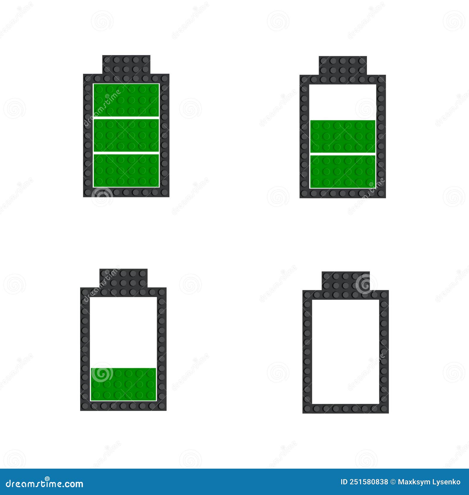 Battery Level Vector Icon from the Constructor. Stock Vector ...