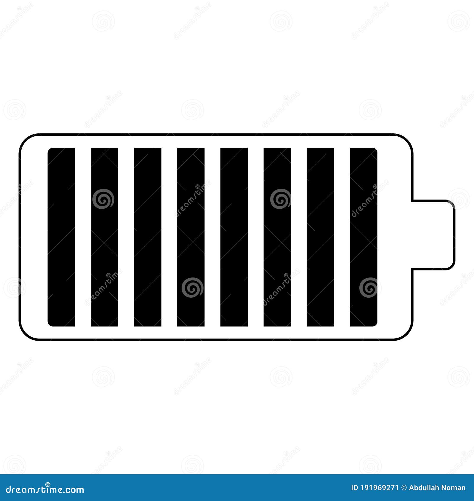 Battery Life Design Perfect Stroke Stock Vector - Illustration of ...