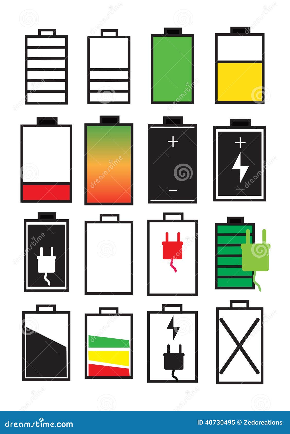 Battery Life stock vector. Illustration of level, empty - 40730495