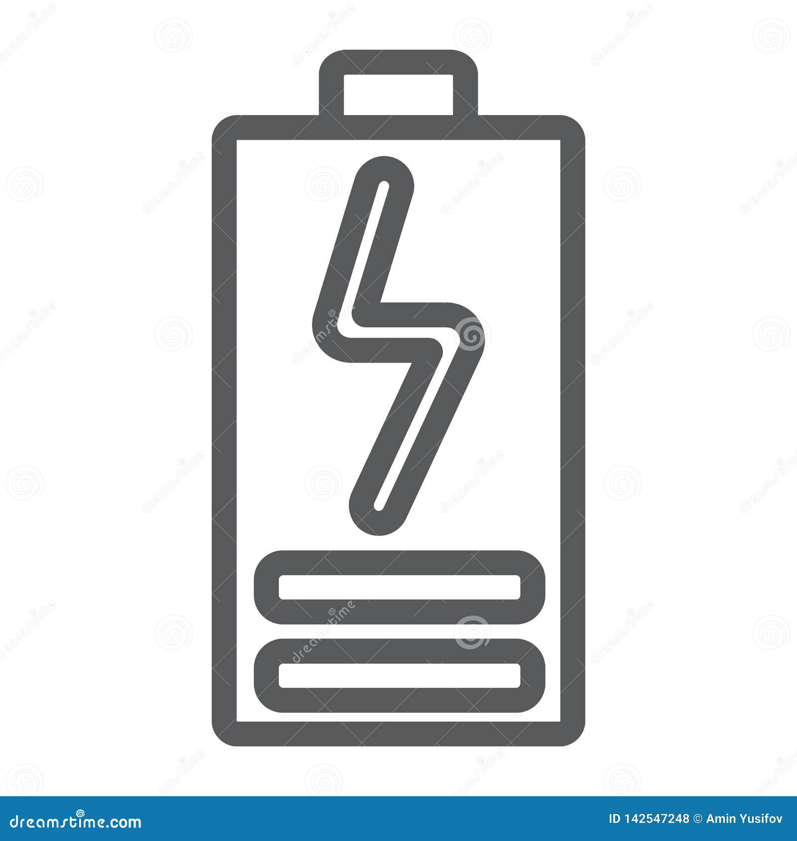 Battery Load Line Icon, Electric and Power, Energy Charge Sign, Vector ...