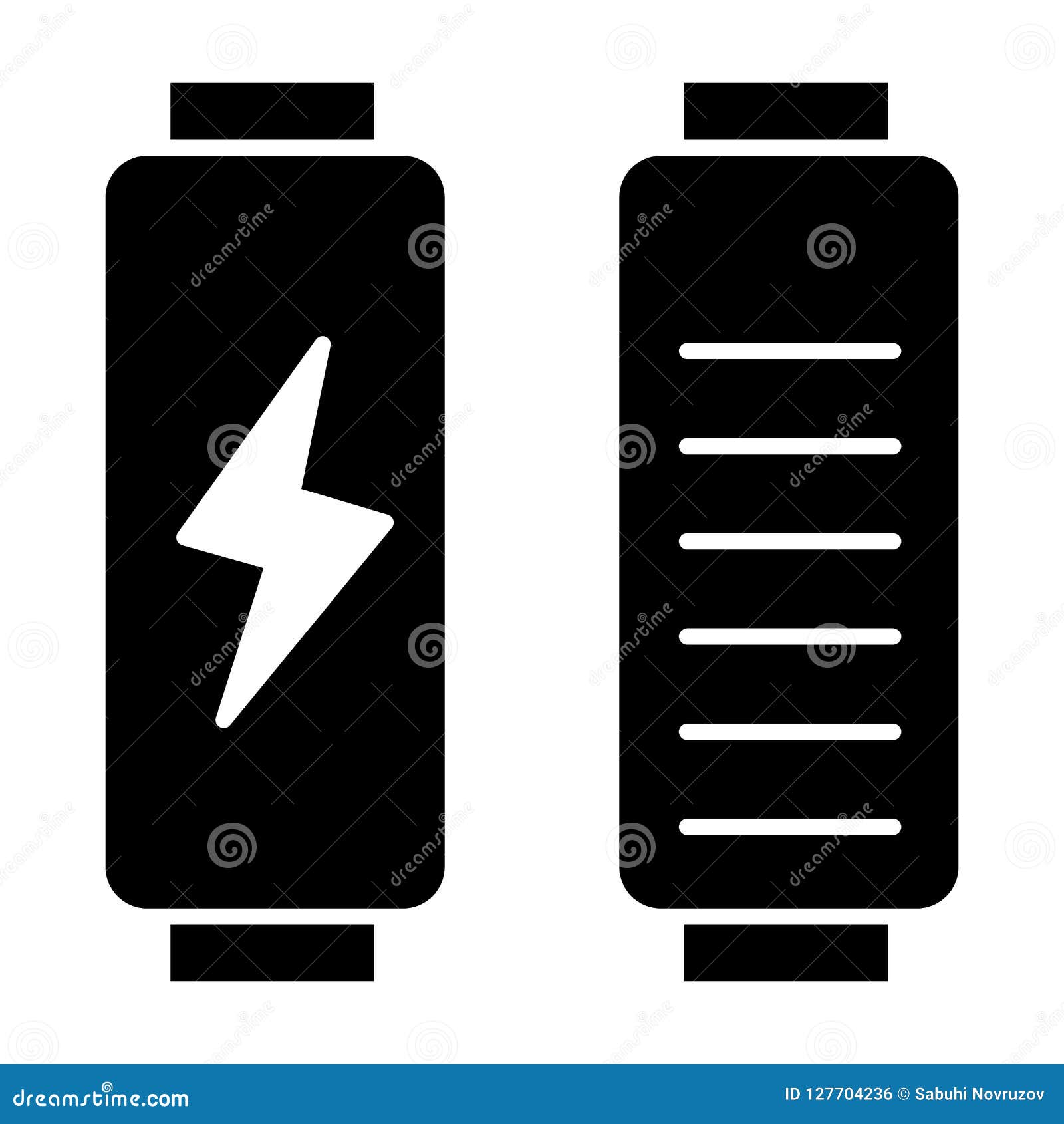 Battery Load Solid Icon. Full Charge Vector Illustration Isolated on ...