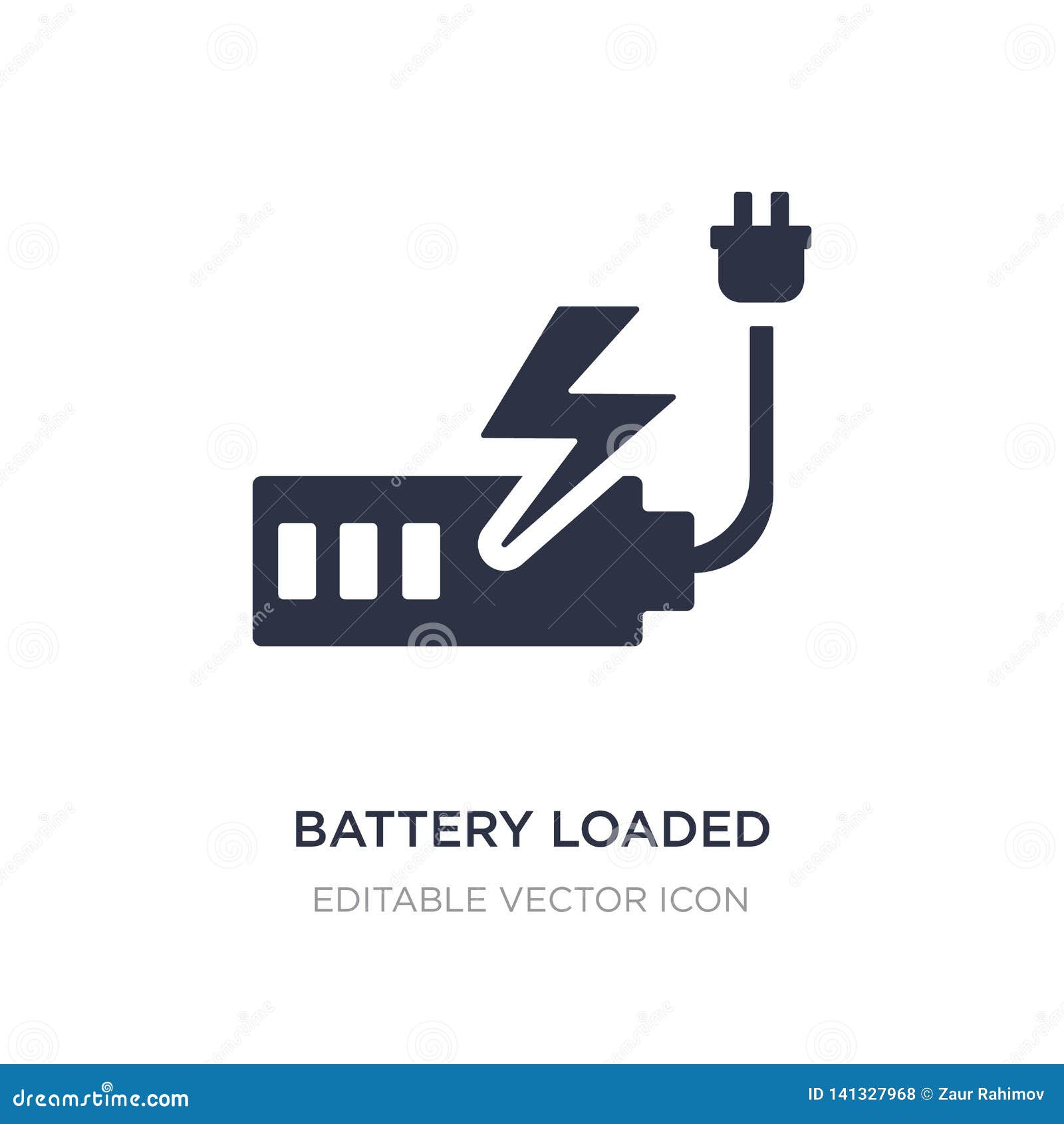 Battery Loaded Icon On White Background. Simple Element Illustration ...