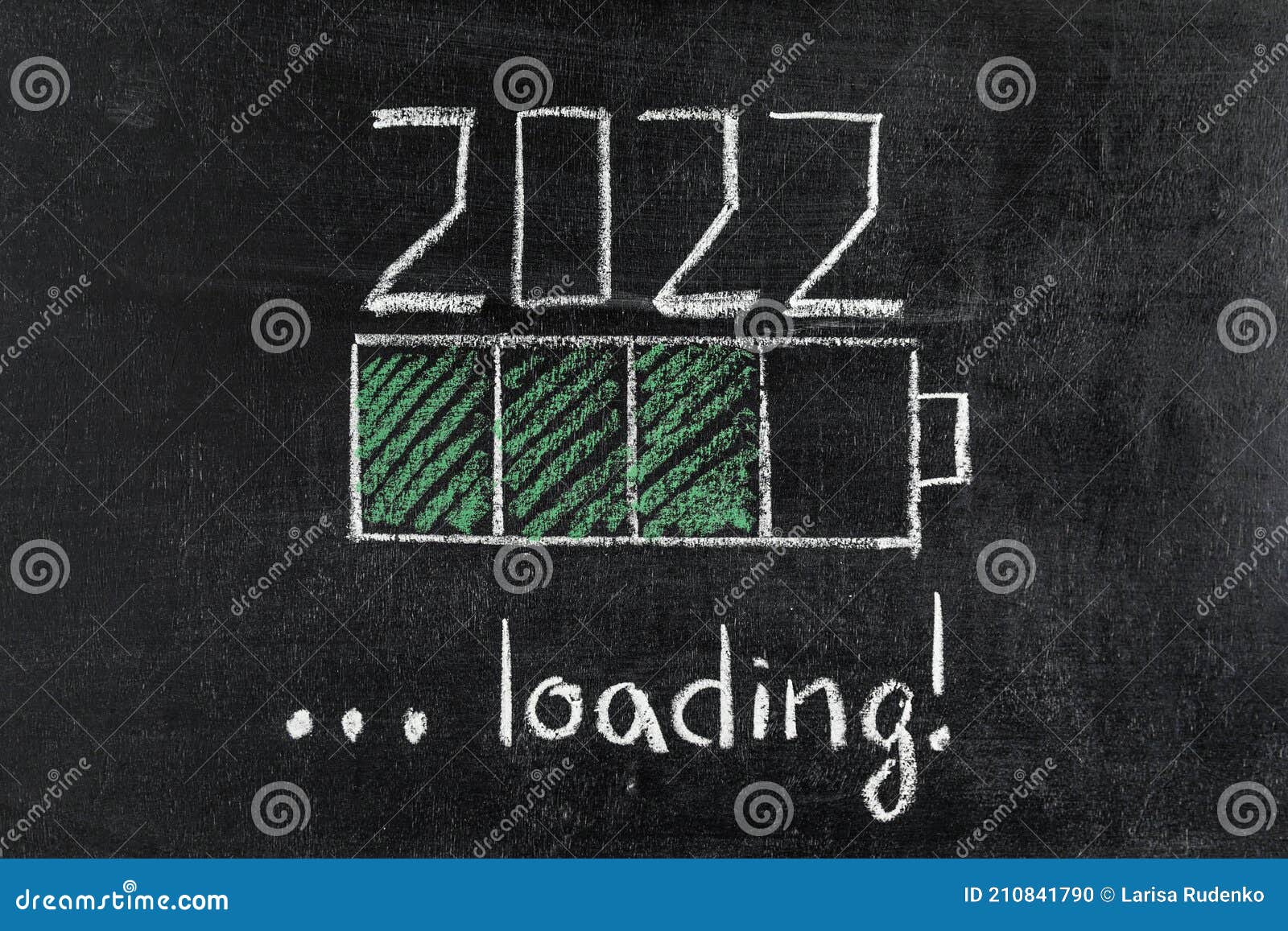 Battery Loading Indicator Showing 2022 Loading Drawn On Chalkboard ...