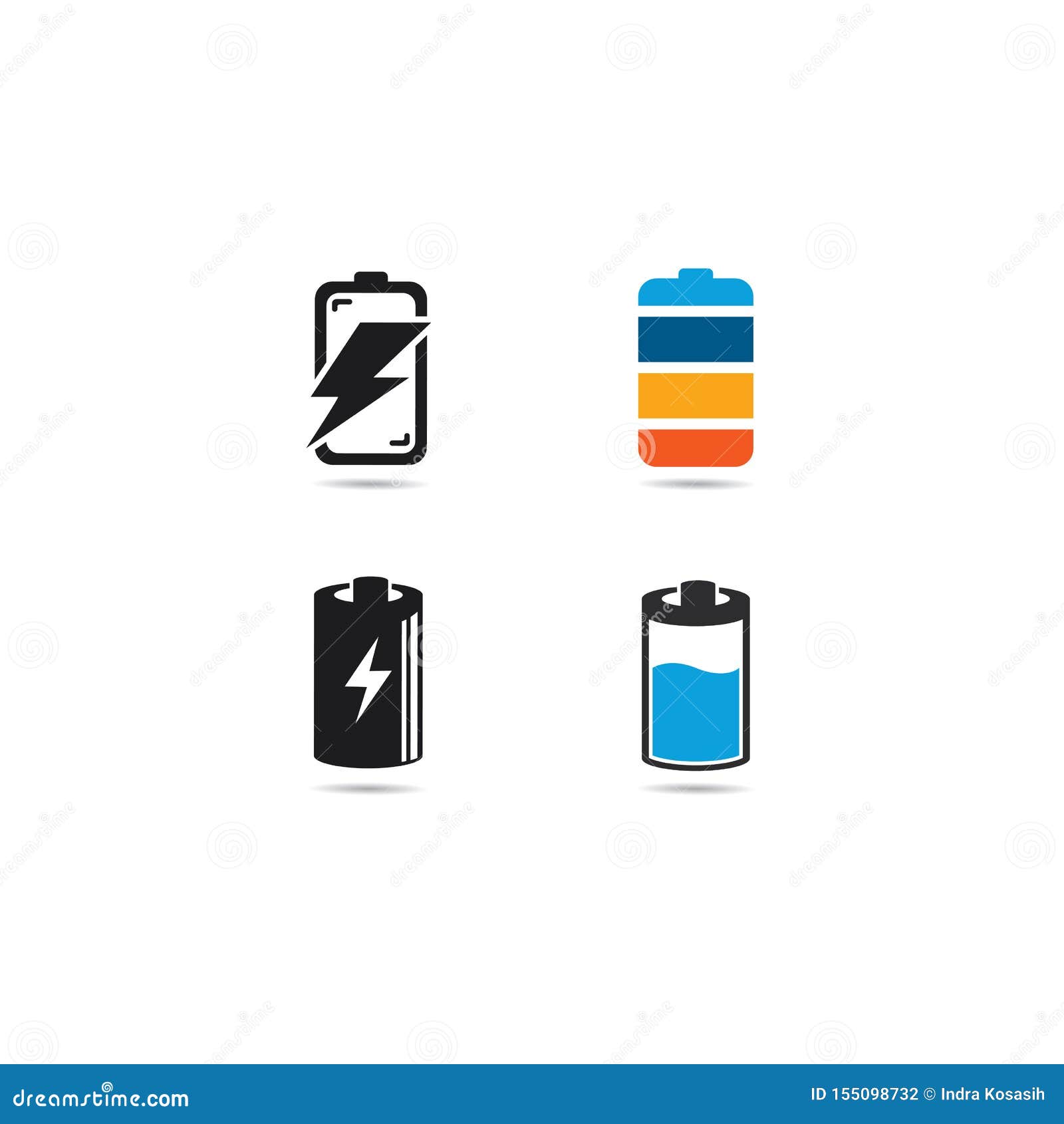 Battery Logo Vector Icon Illustration Stock Vector - Illustration of ...