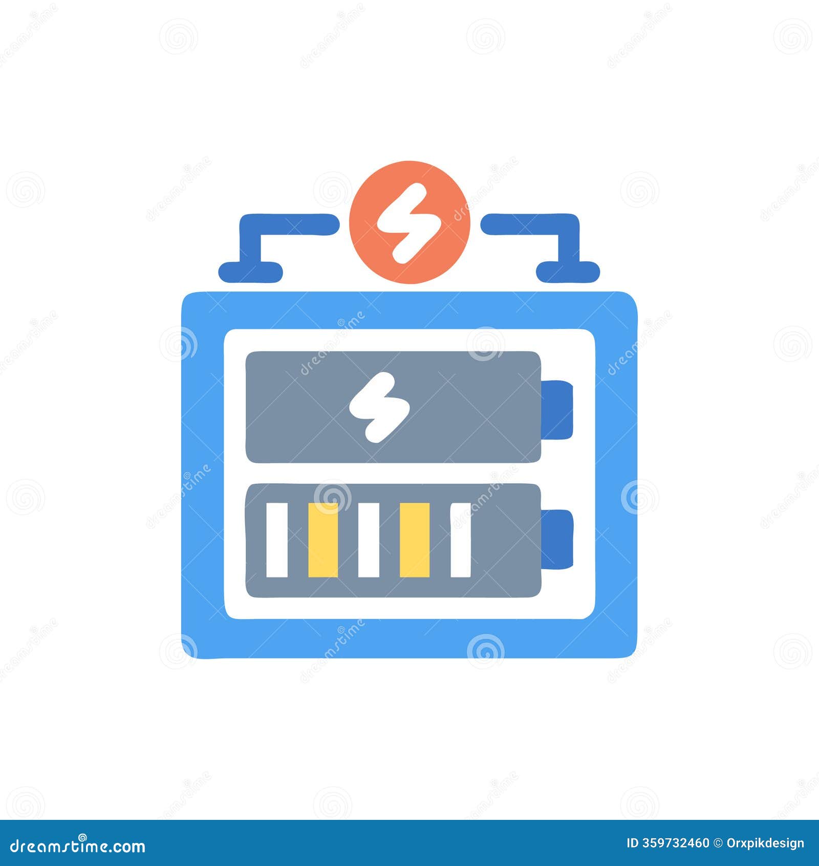 Battery Management System Icon For Efficiency Stock Photo ...