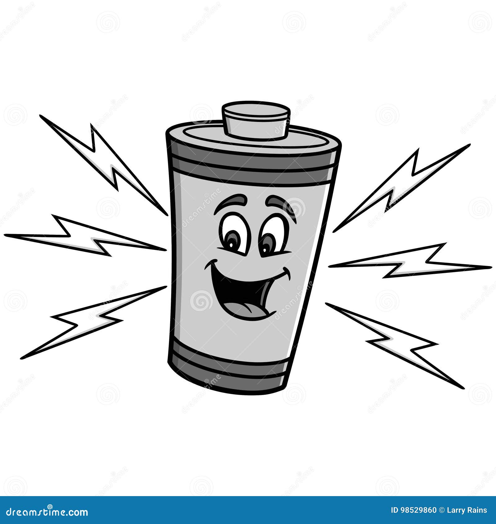 Battery Mascot Illustration Stock Vector - Illustration of supply ...