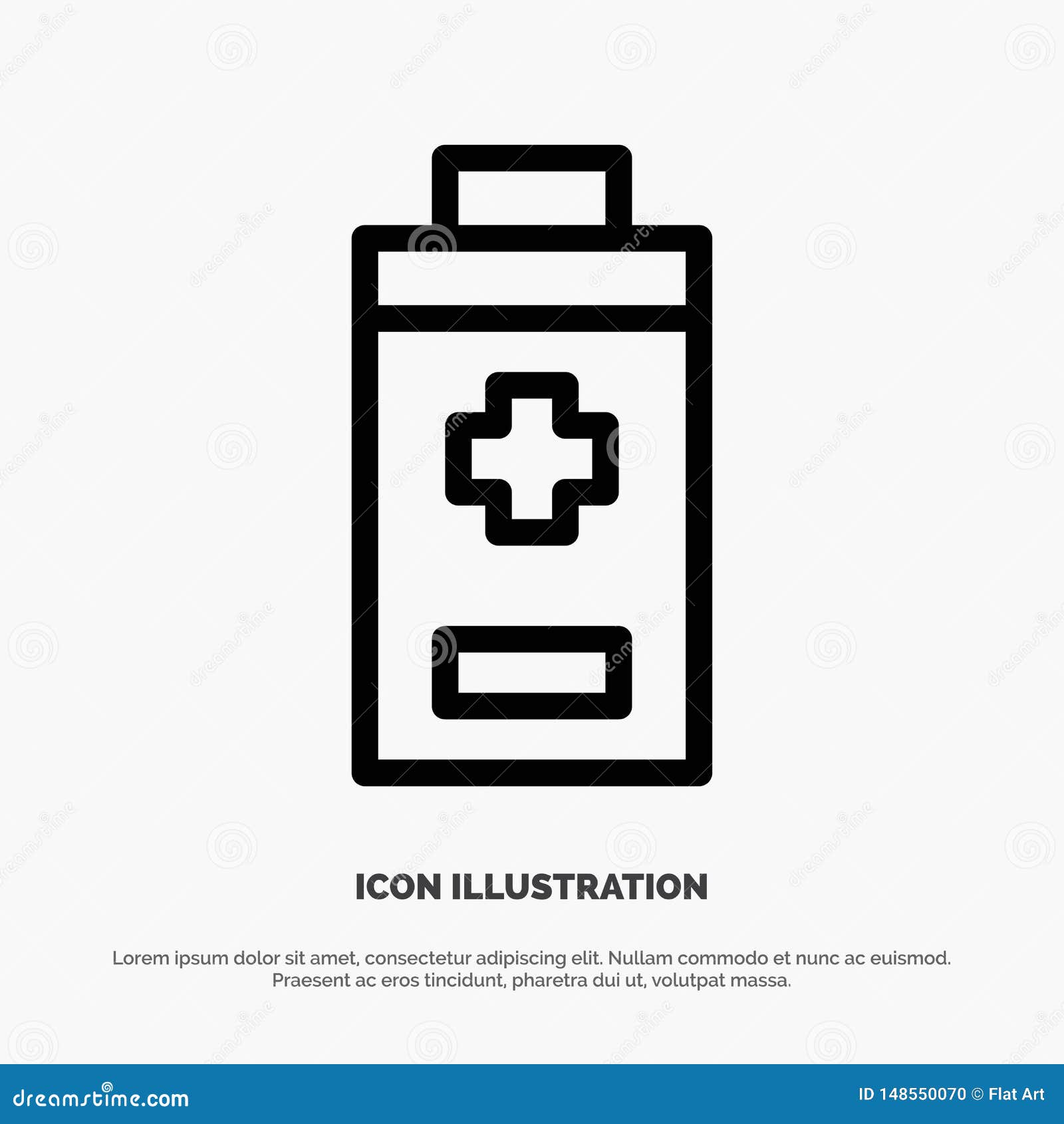 Battery, Minus, Plus Line Icon Vector Stock Vector - Illustration of ...
