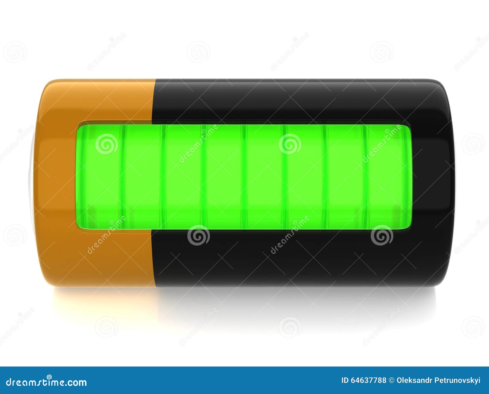 A battery model stock illustration. Illustration of indicator - 64637788