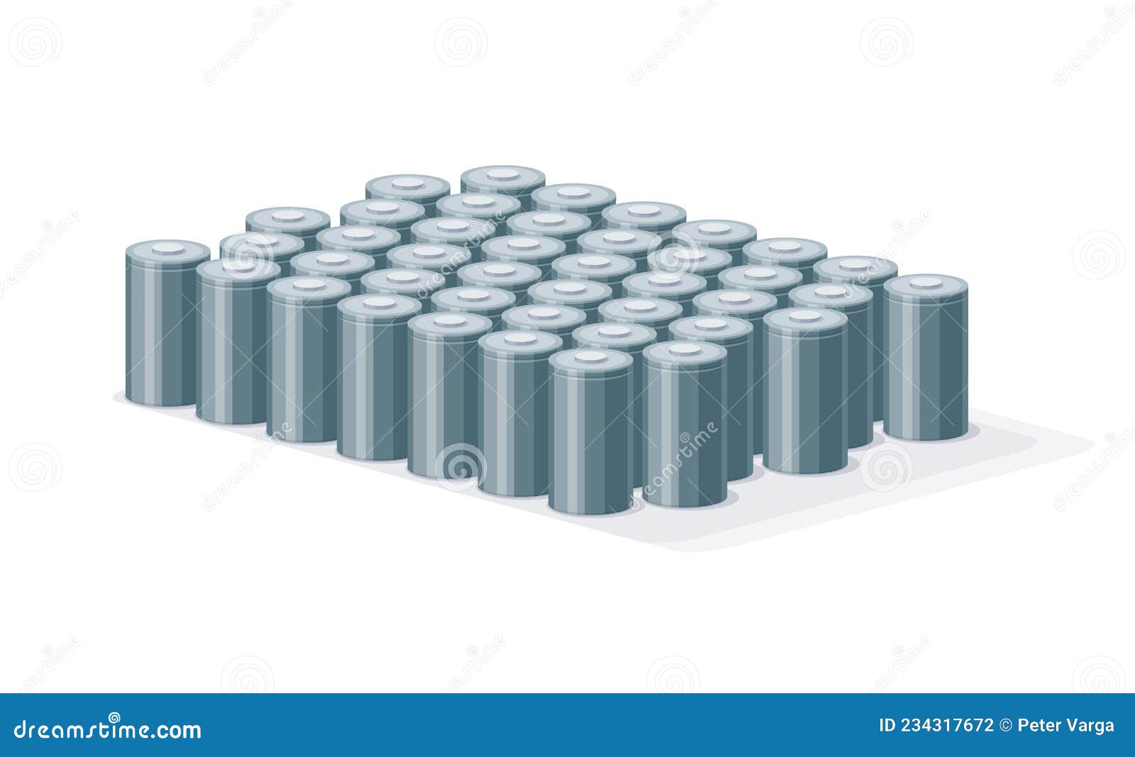 Battery Module Cell Pack with Type 4680 Tabless Cells Stock Vector ...