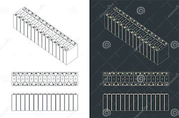 Battery module drawings stock vector. Illustration of circuit - 263631623