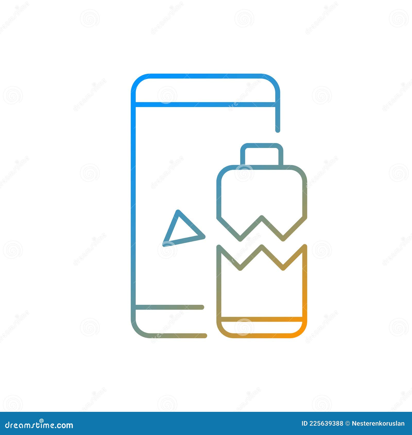 Battery Not Charging Gradient Linear Vector Icon Stock Vector ...