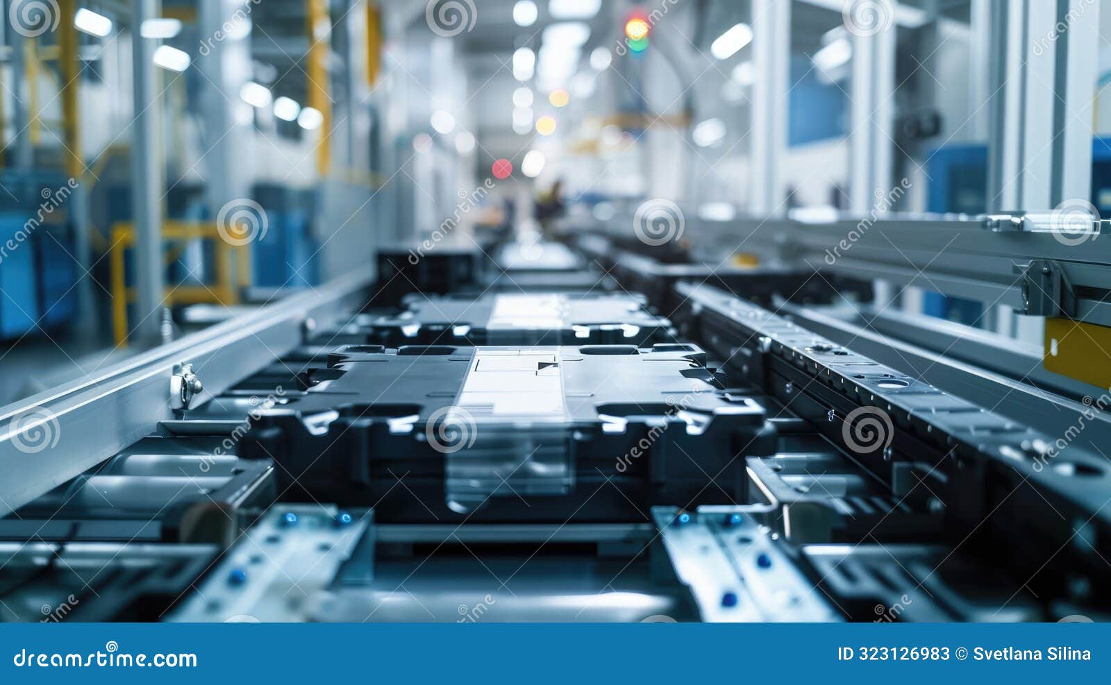 Battery Pack Assembly Line with Detailed View of Labeling and Branding ...