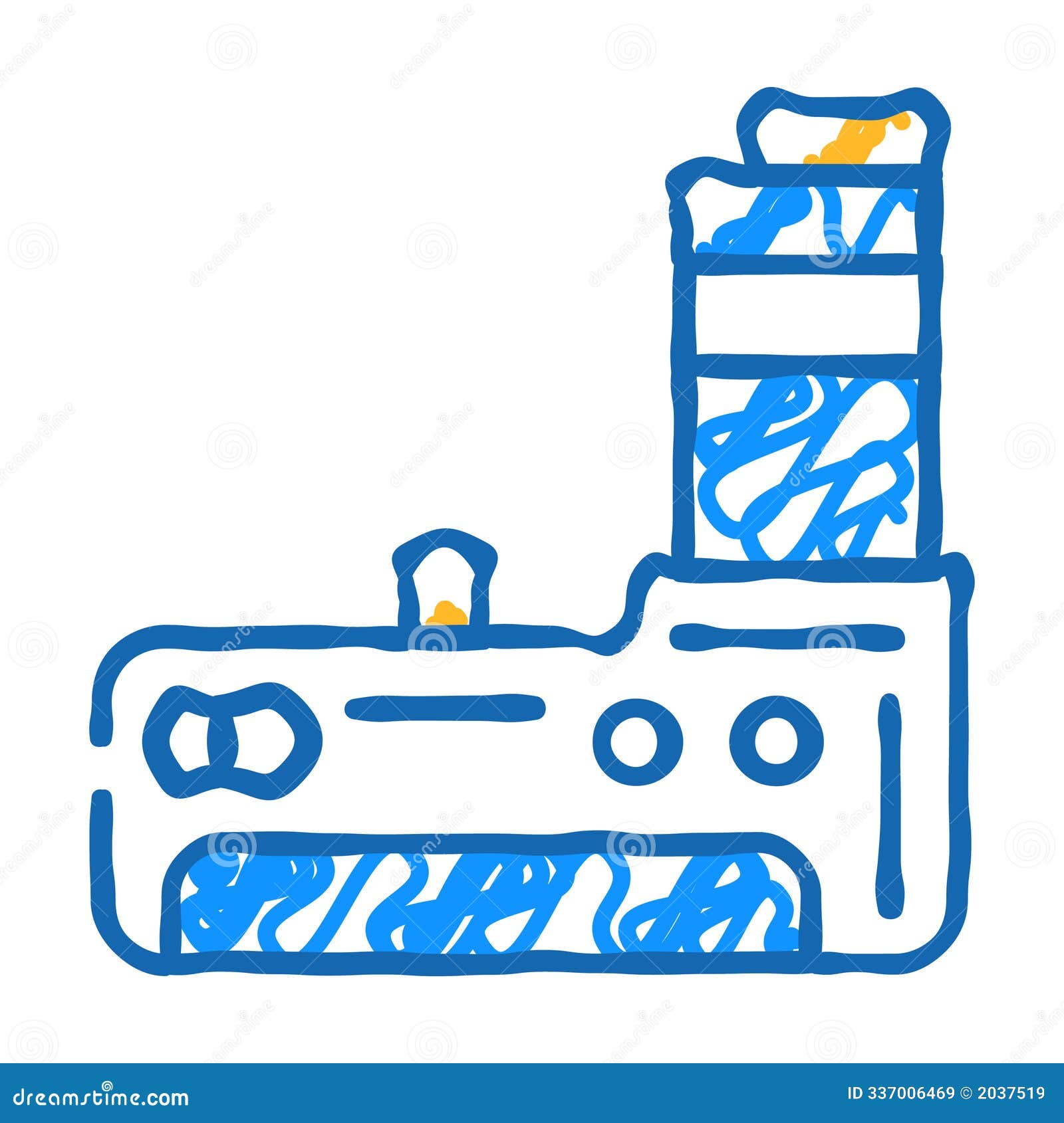 Battery Pack Icon Doodle Illustration Stock Vector - Illustration of ...