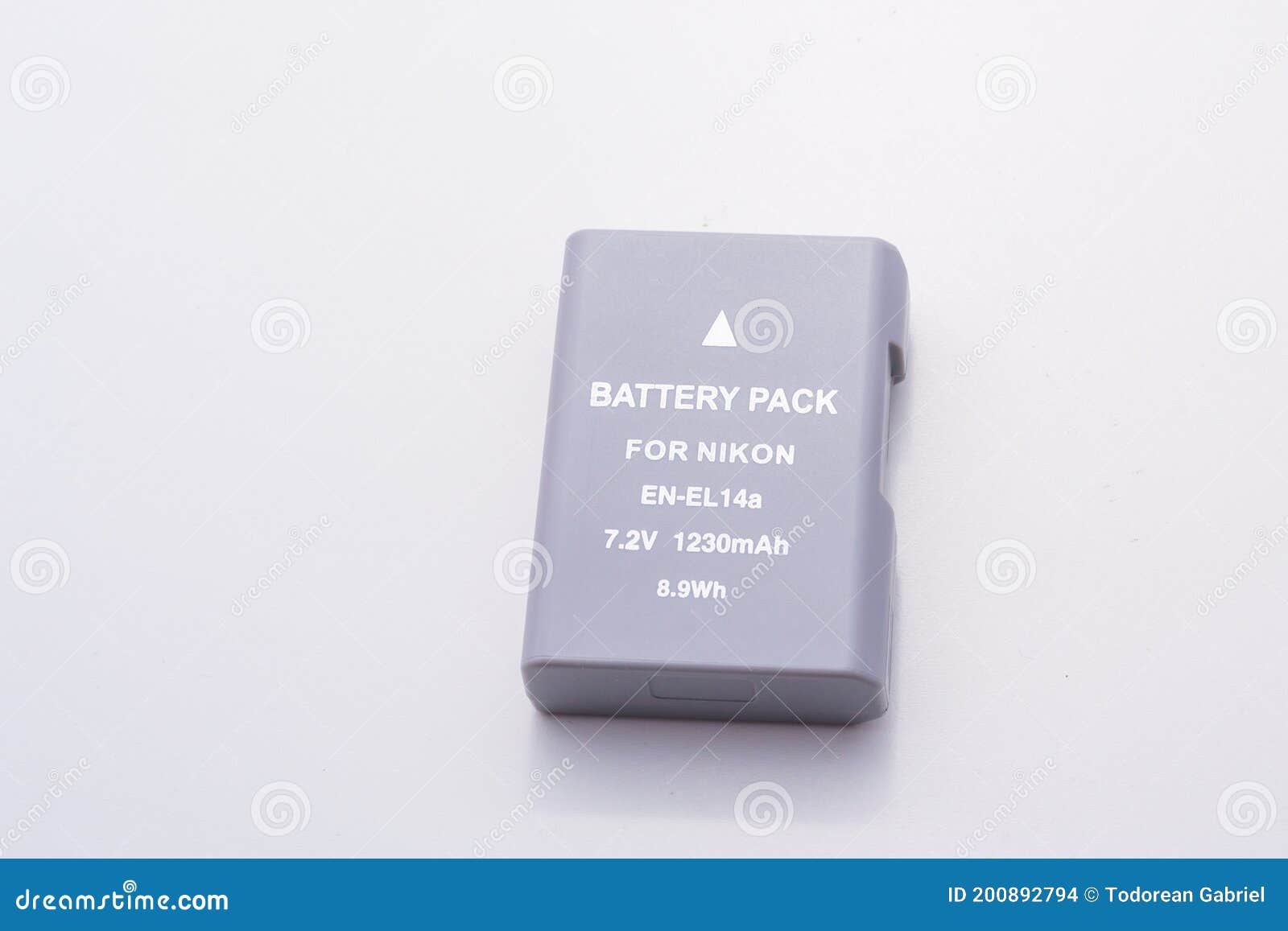 Battery Pack for Nikon EN-EL 14a 7.2 V 1230 MAh 8 Editorial Stock Image ...