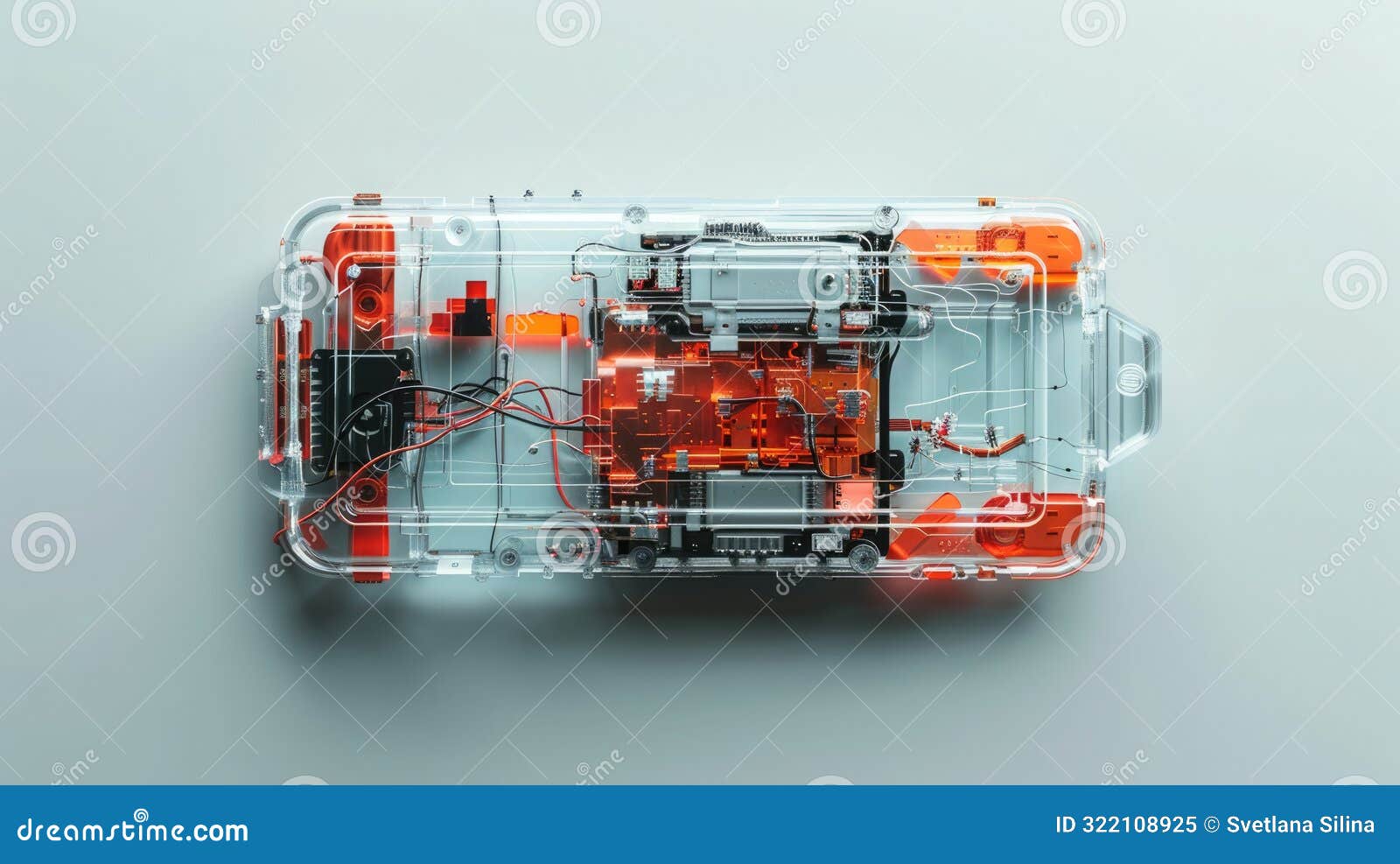 Battery Pack with Visible Internal Components, Perfect for Technology ...