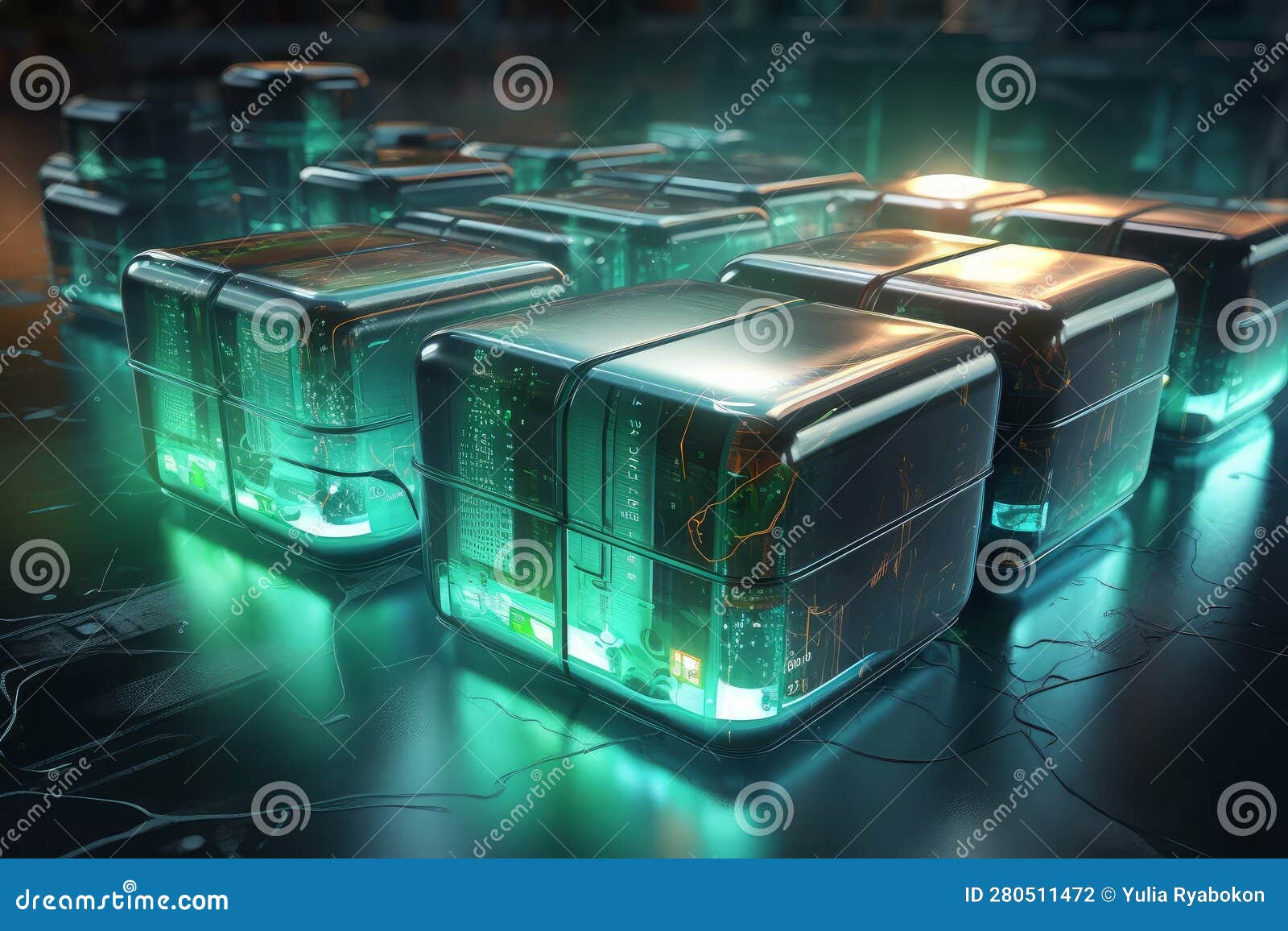 Battery Packs Energy. Generate Ai Stock Illustration - Illustration of ...