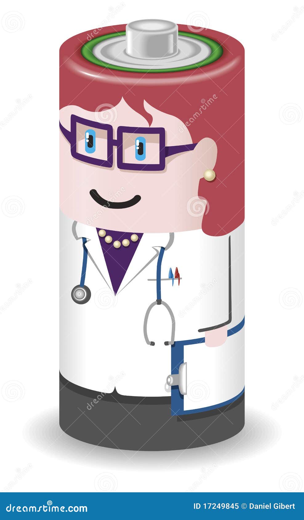 Battery People Doctor Woman Stock Image - Image of power, battery: 17249845