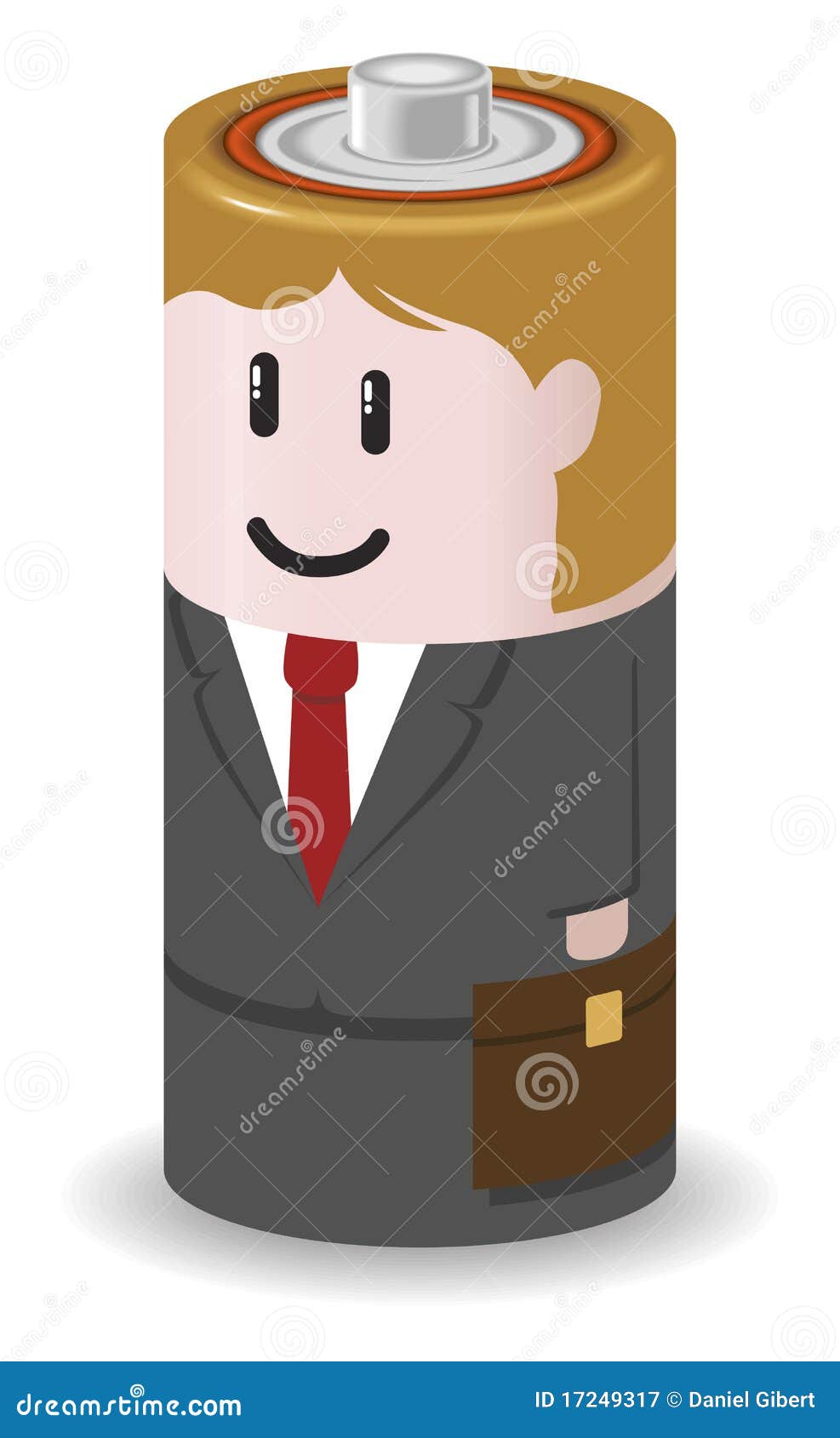 Battery People Executive Man Stock Vector - Illustration of energy ...