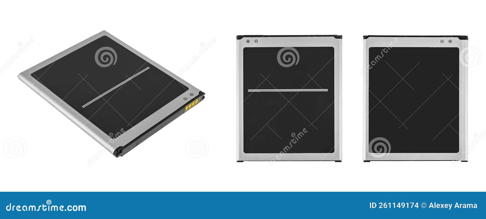 Battery for the Phone, a Spare Part for the Phone, on a White ...