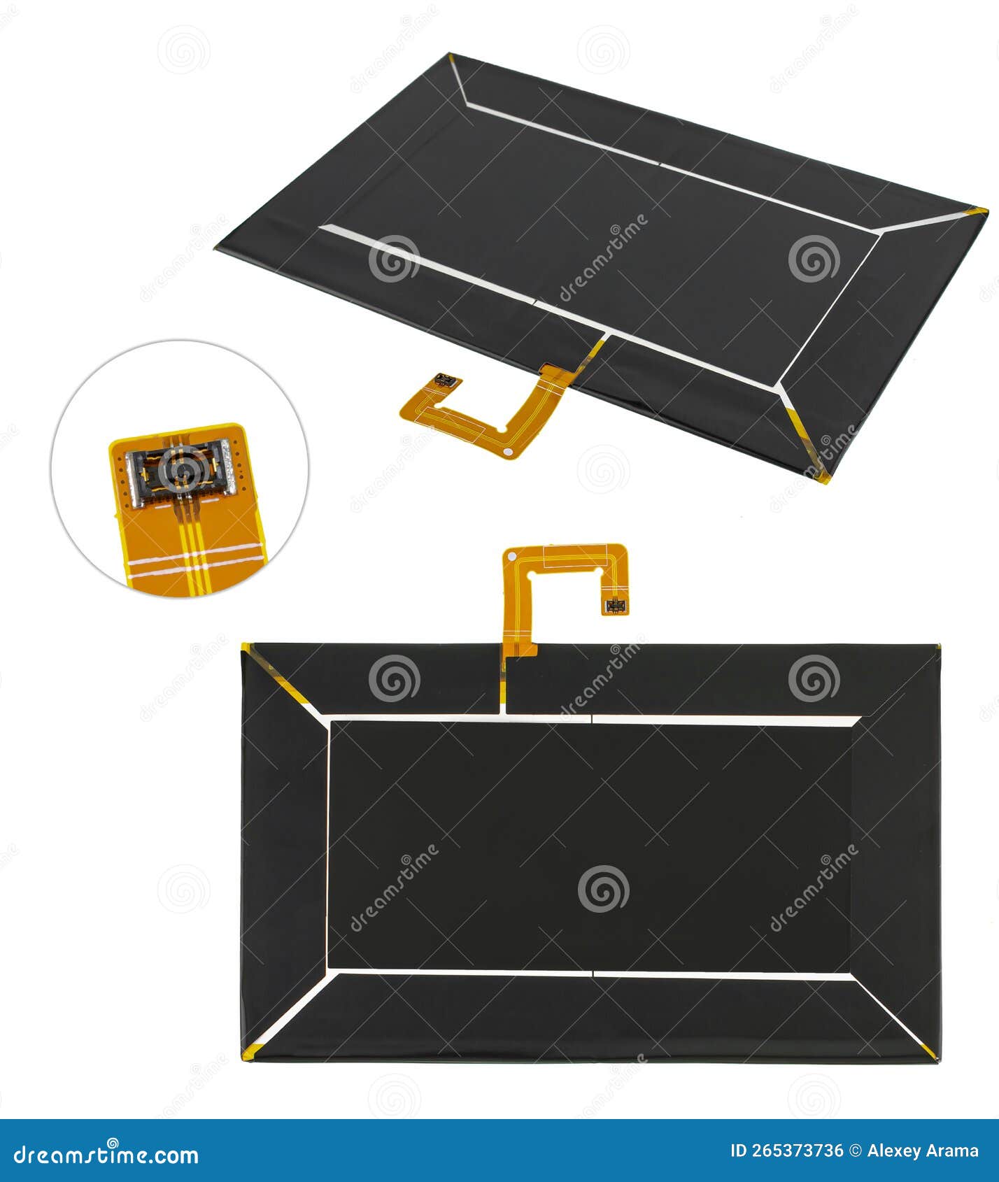 Battery for the Phone, a Spare Part for the Phone, on a White ...