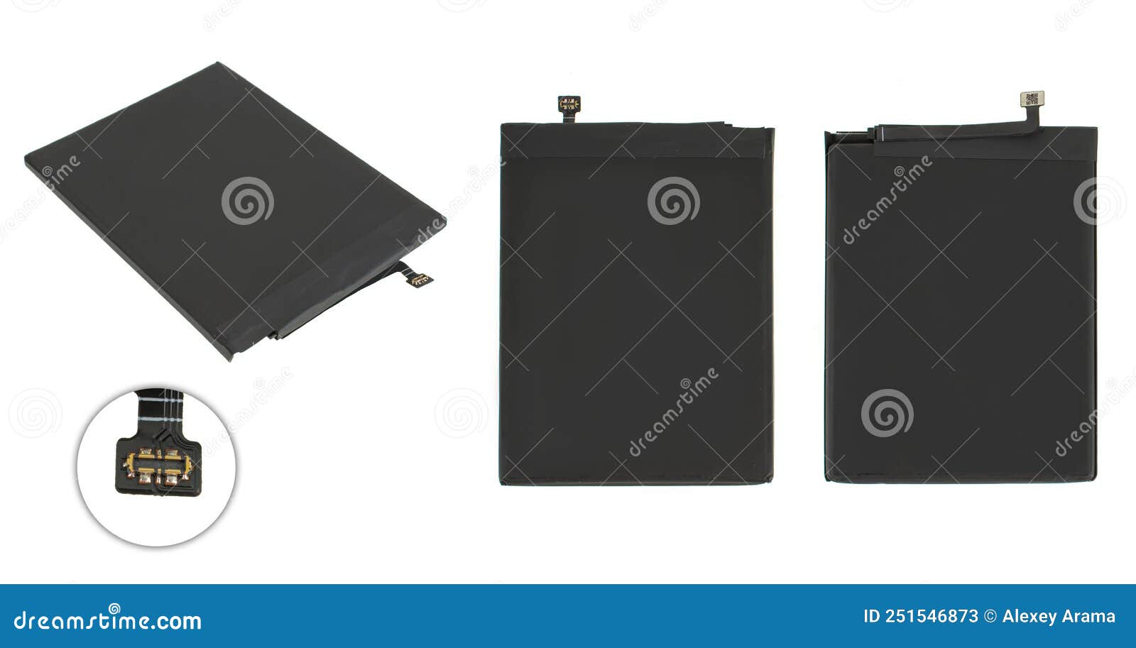 Battery for the Phone, Spare Parts for the Phone, on a White Background ...