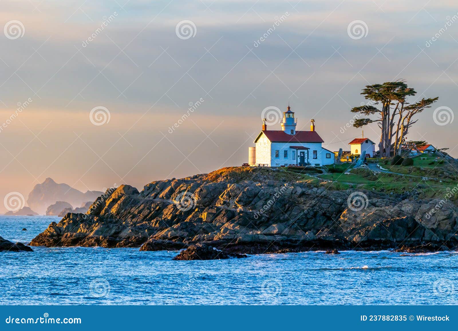 Battery Point Lighthouse in Crescent City, California Stock Image ...