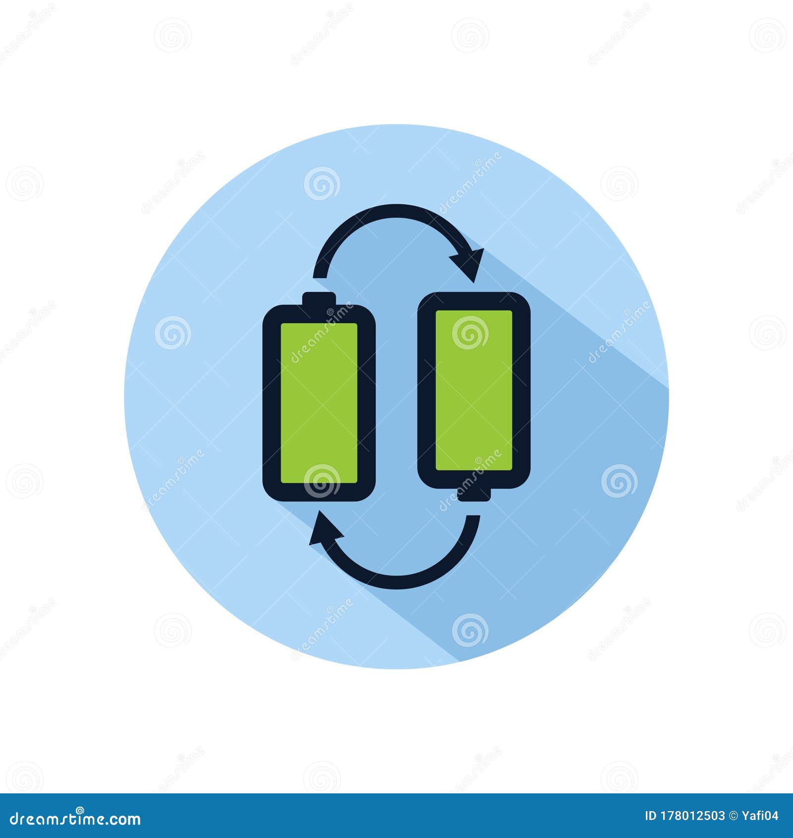 Battery Position Icon Vector, Two Battery Illustration, Power Battery ...