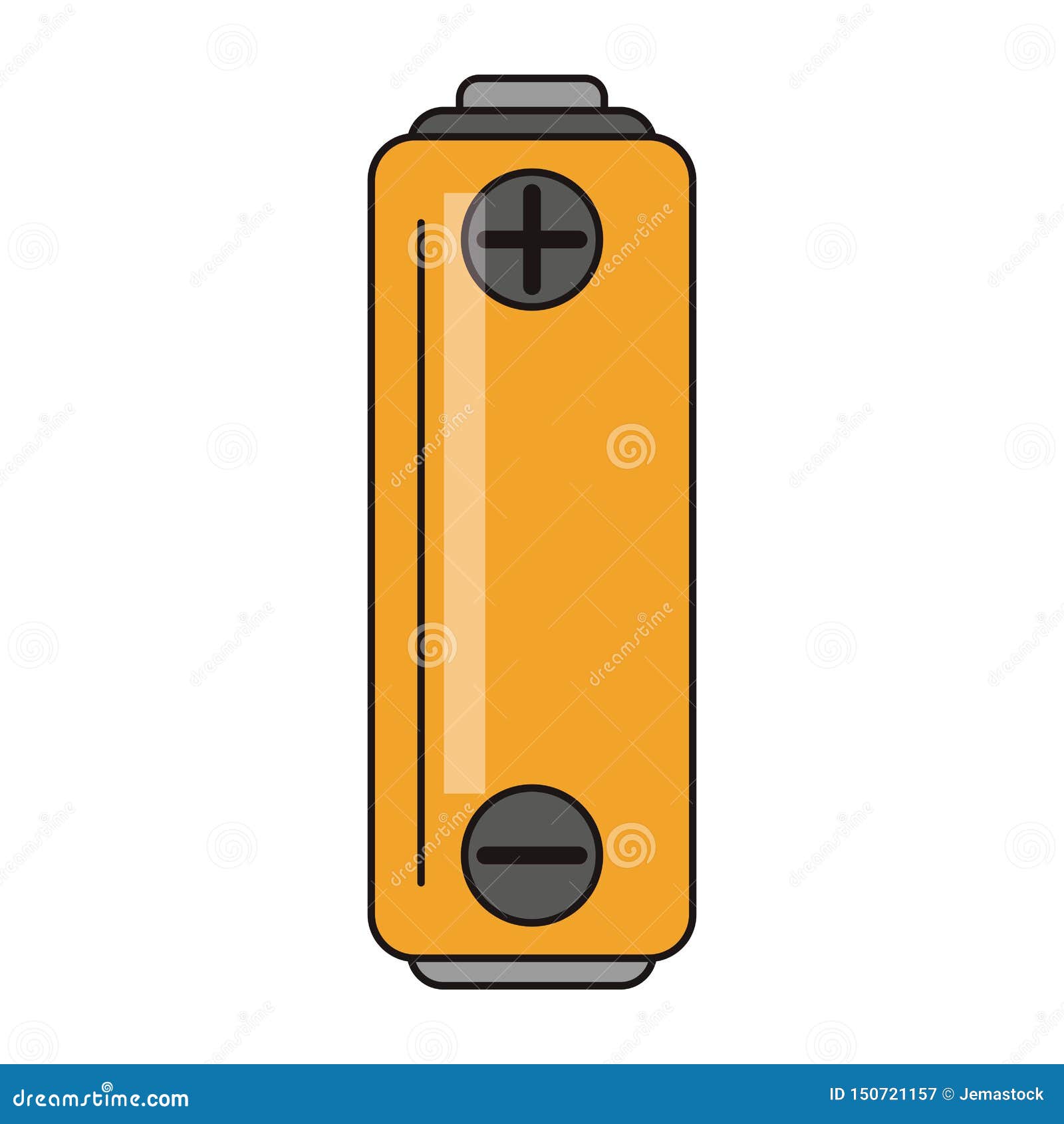 Battery With Positive And Negative Poles Symbol Vector Illustration ...