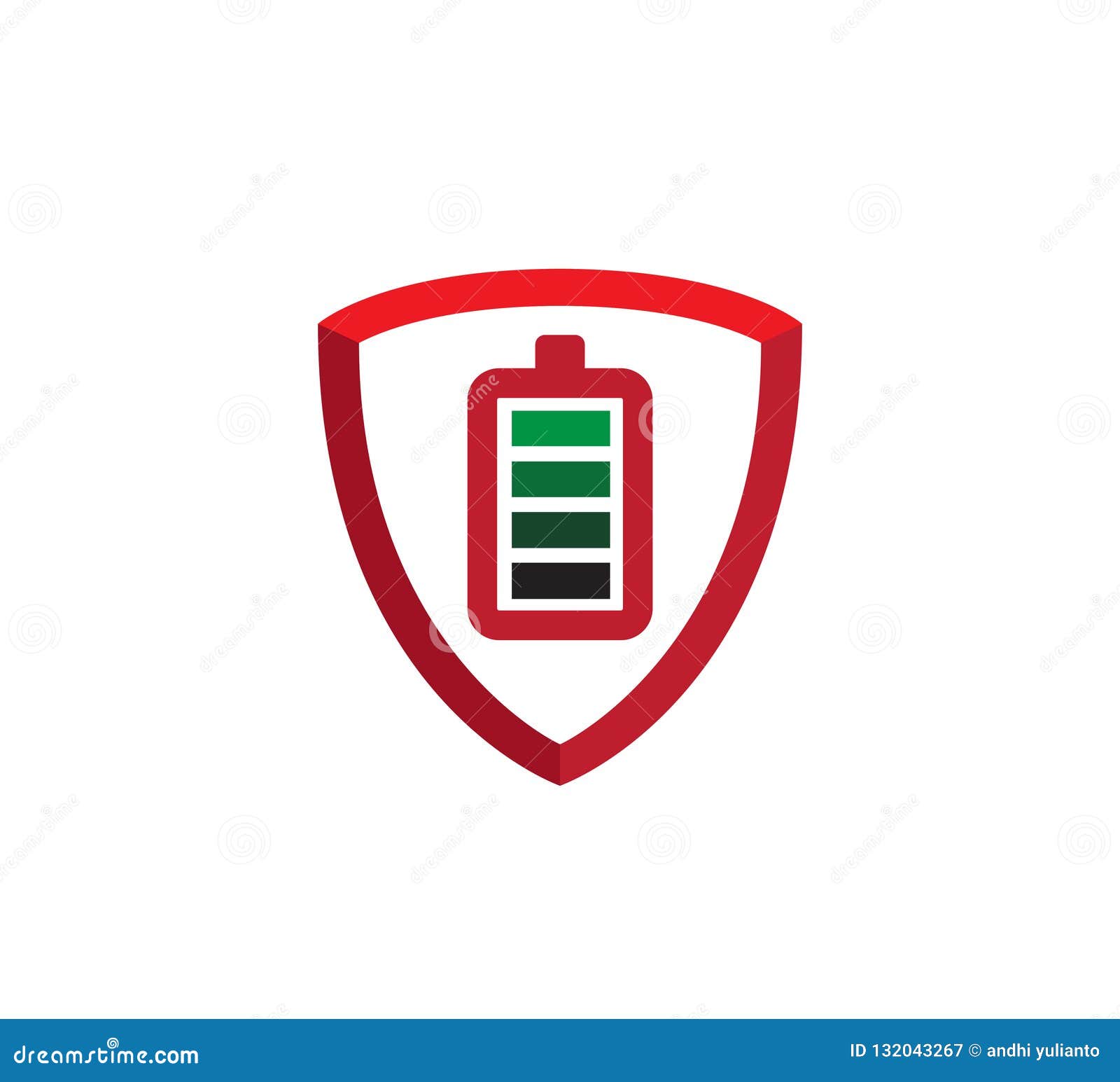 Battery Power Protection Inside Shield Vector Icon or Logo Design ...