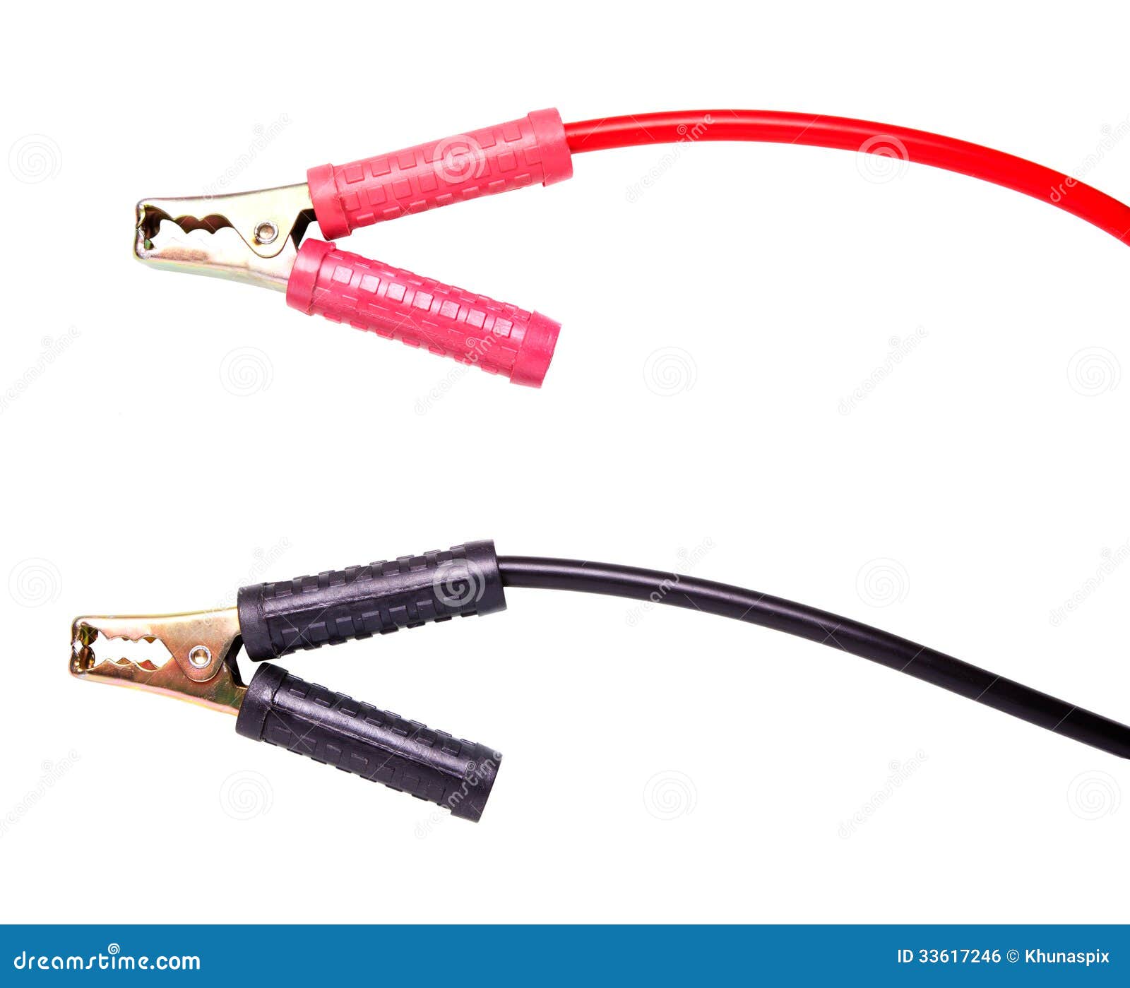 Battery Power Wire Isolated White Background Stock Photo - Image of ...