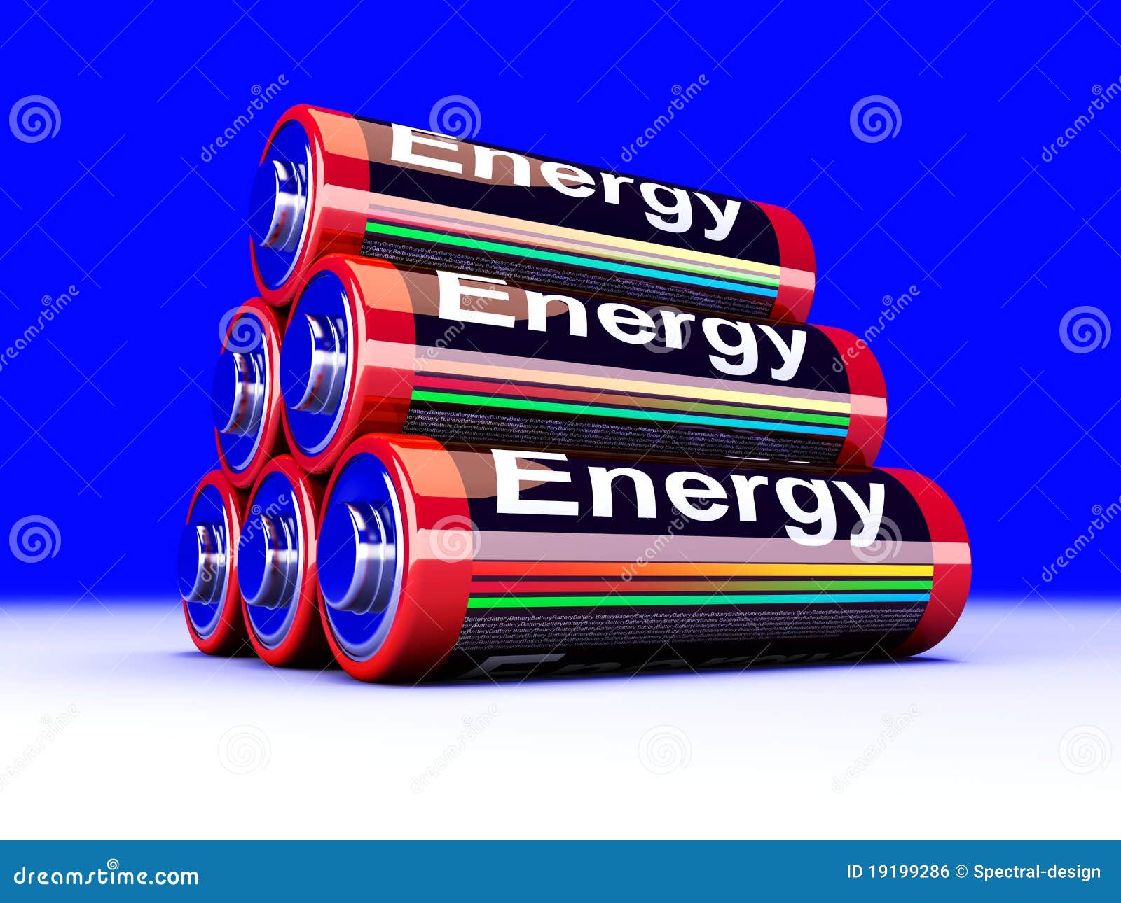 Battery Pyramid stock illustration. Illustration of electric - 19199286