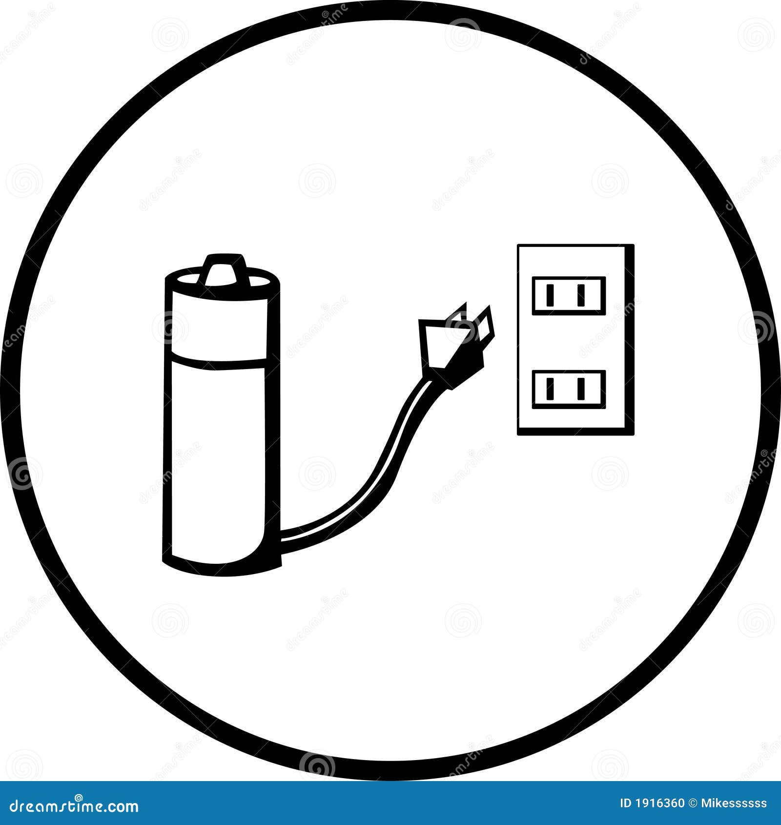 Battery Recharging Vector Illustration Stock Vector - Illustration of ...