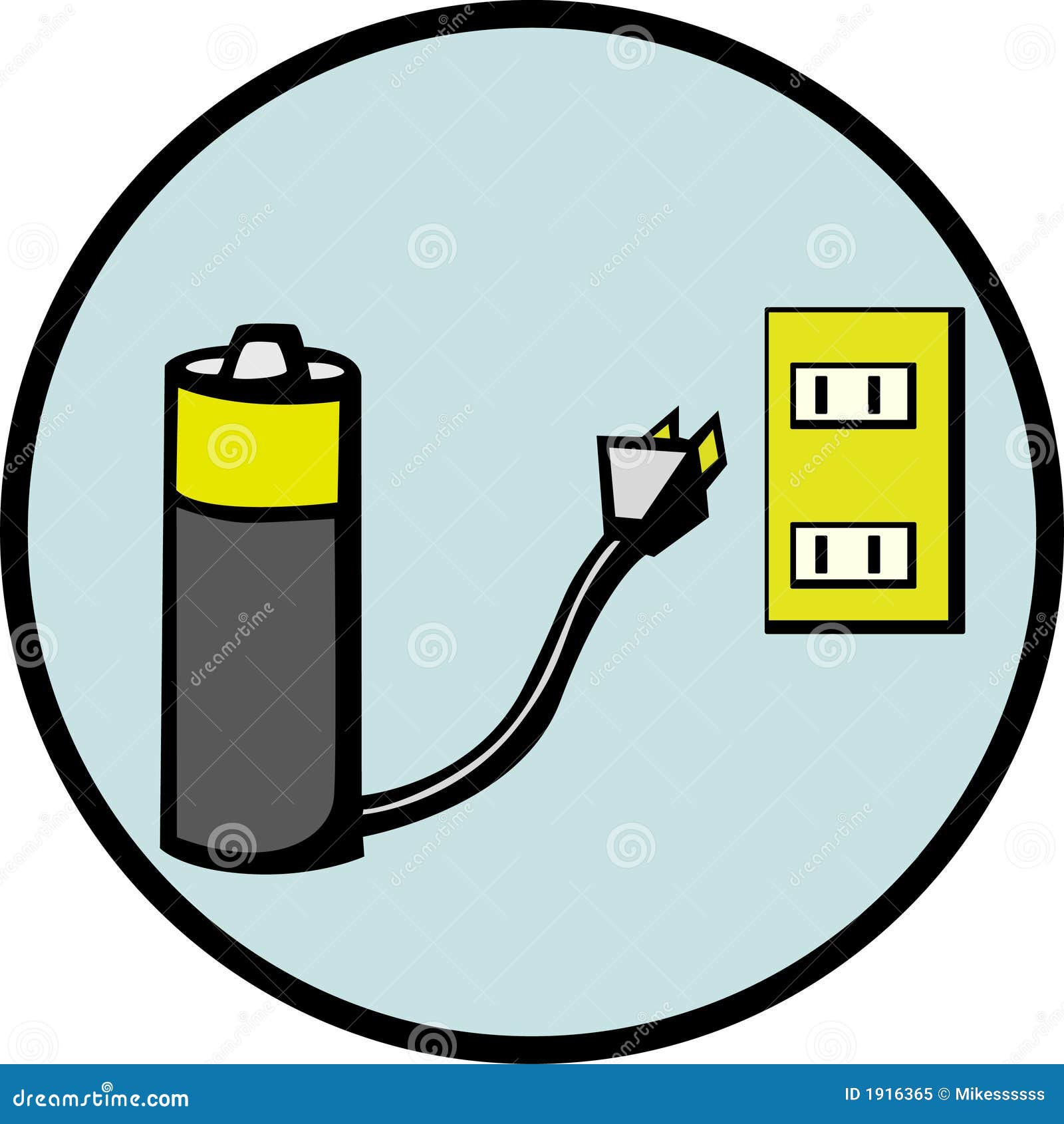 Battery Recharging Vector Illustration Stock Vector - Illustration of ...